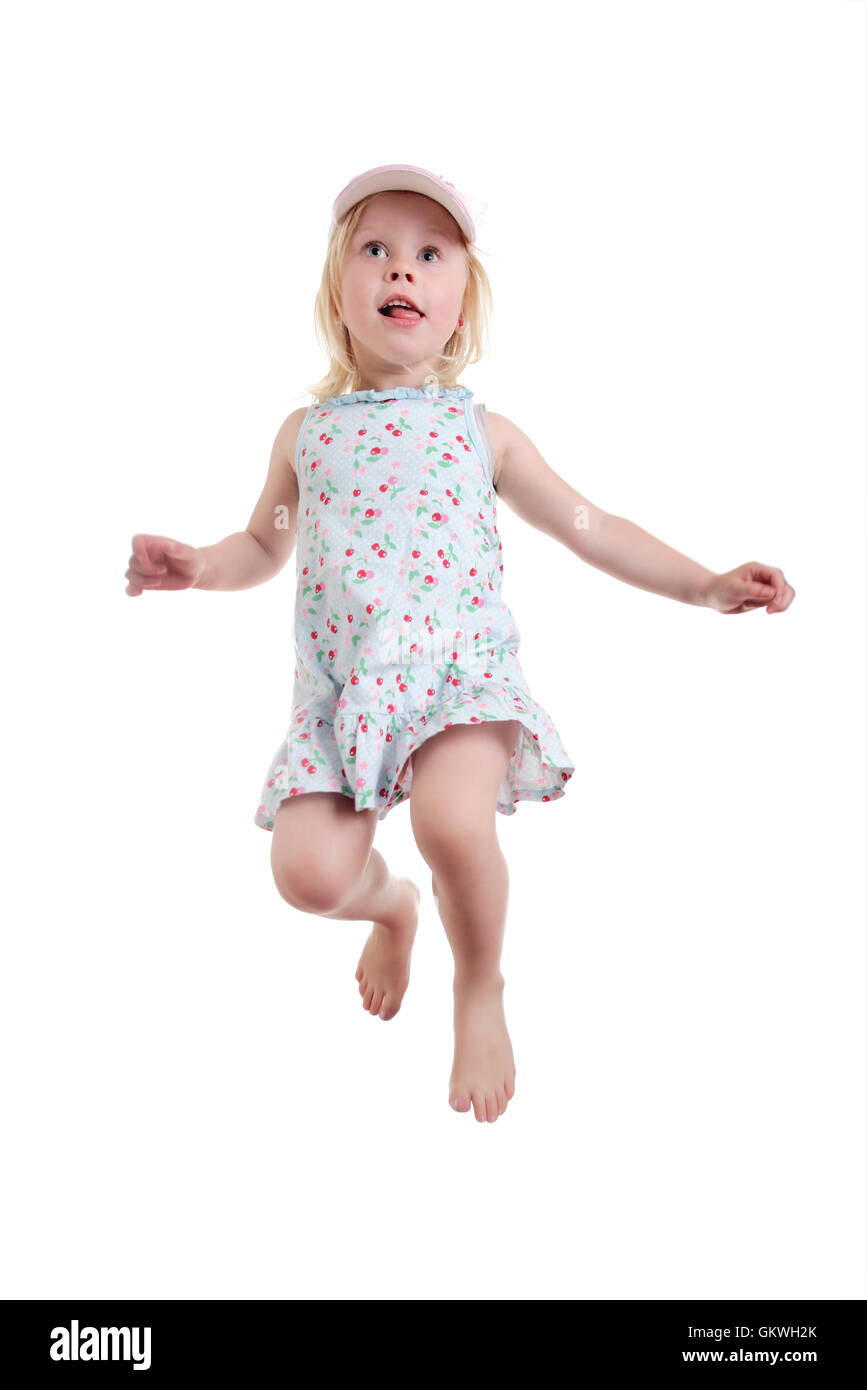 little girl jumping Stock Photo - Alamy