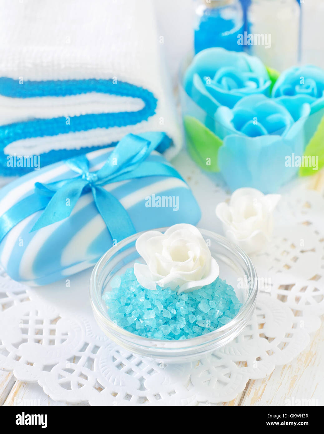 sea salt and oil Stock Photo - Alamy