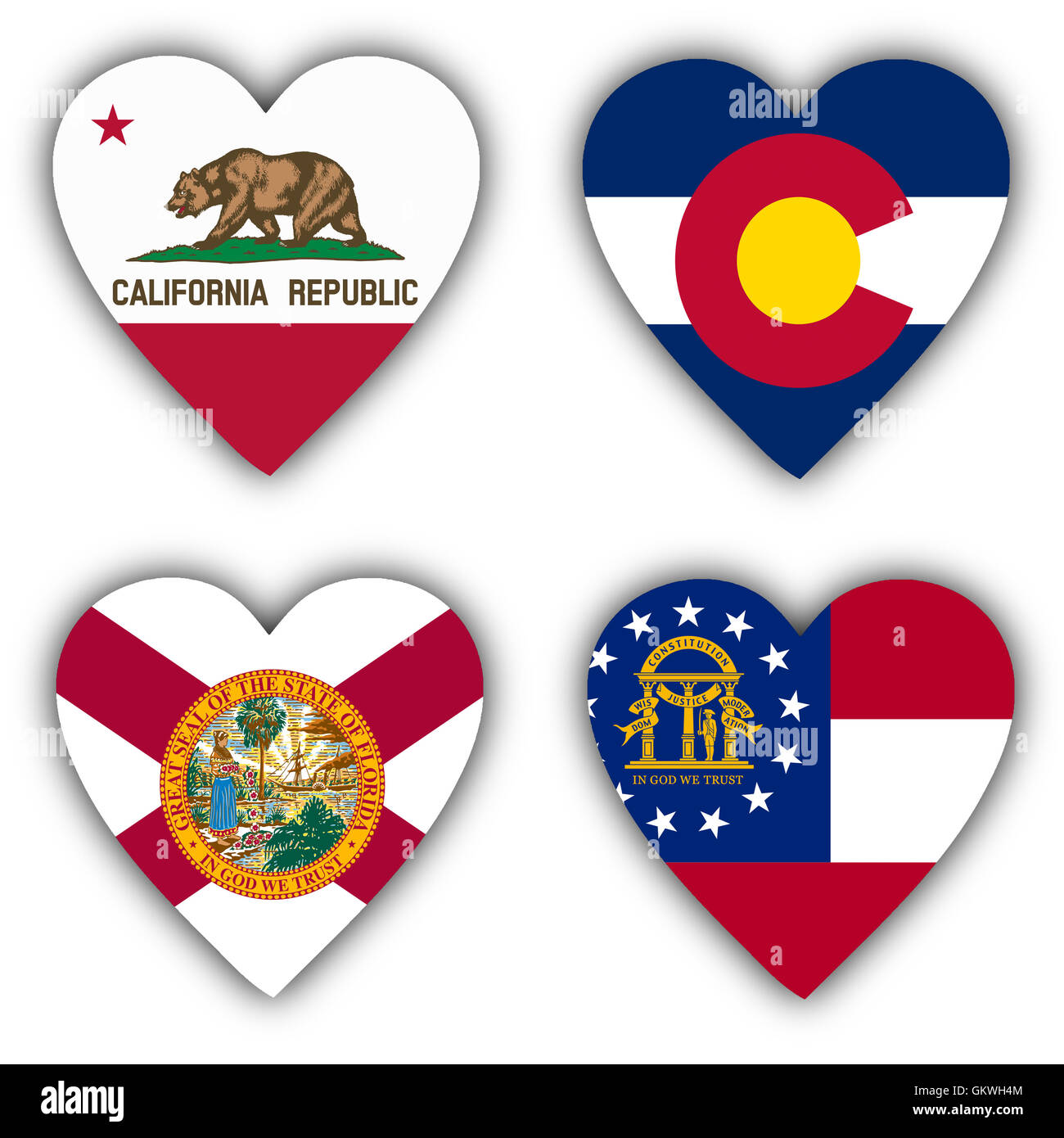 Flags california united states Cut Out Stock Images & Pictures - Alamy