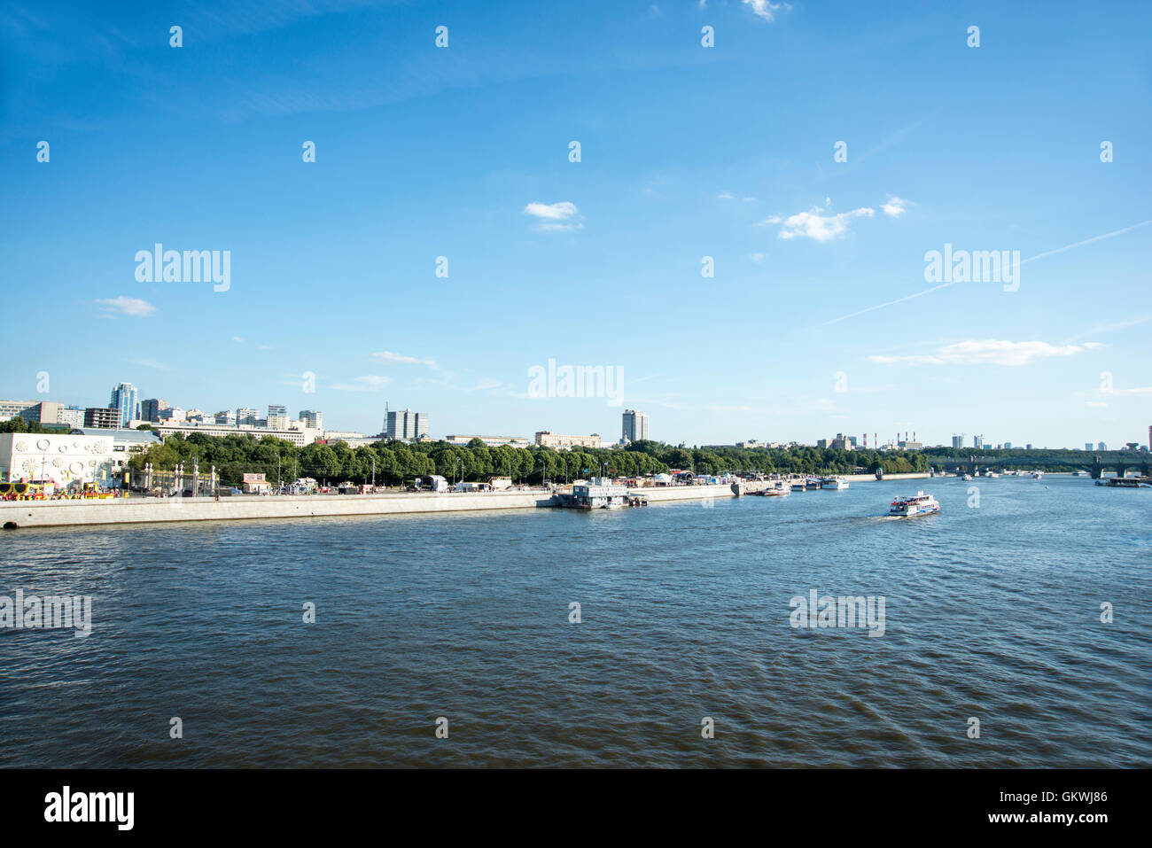 View of the Moskva River from Crimea bridge Stock Photo - Alamy