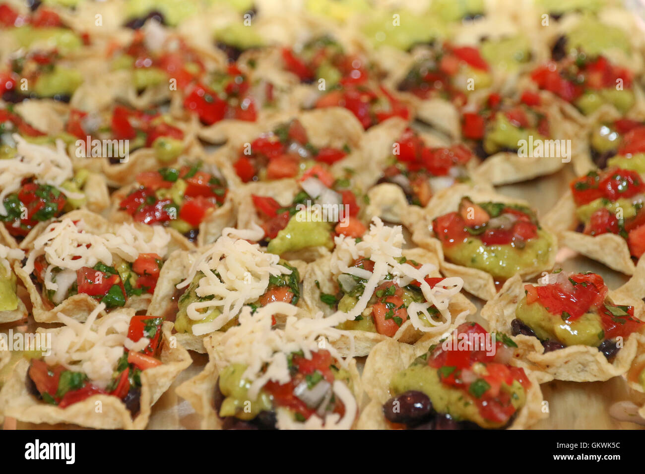 Min open faced taco idea Stock Photo - Alamy