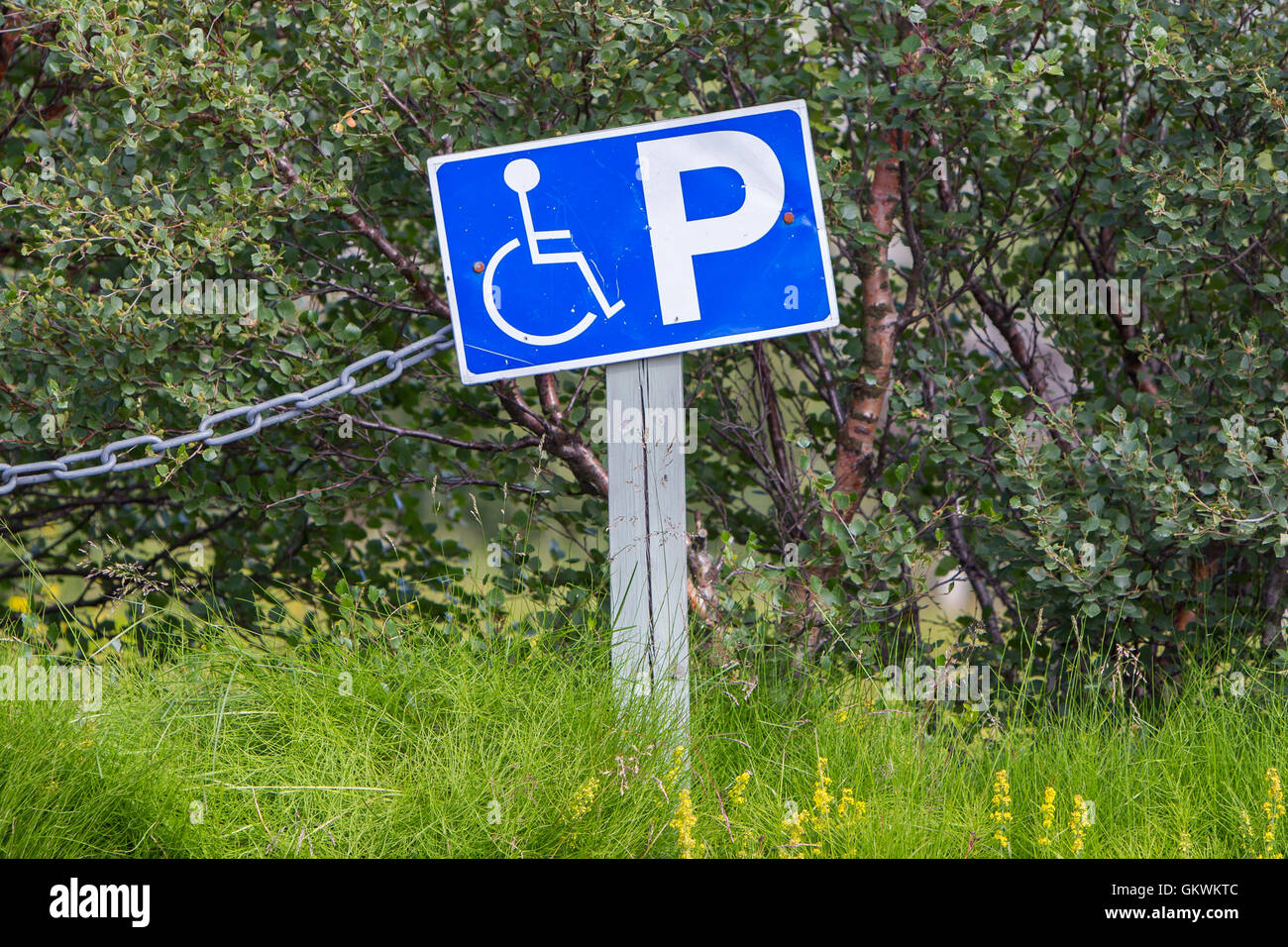 Sign for disable parking, useful for concepts Stock Photo - Alamy