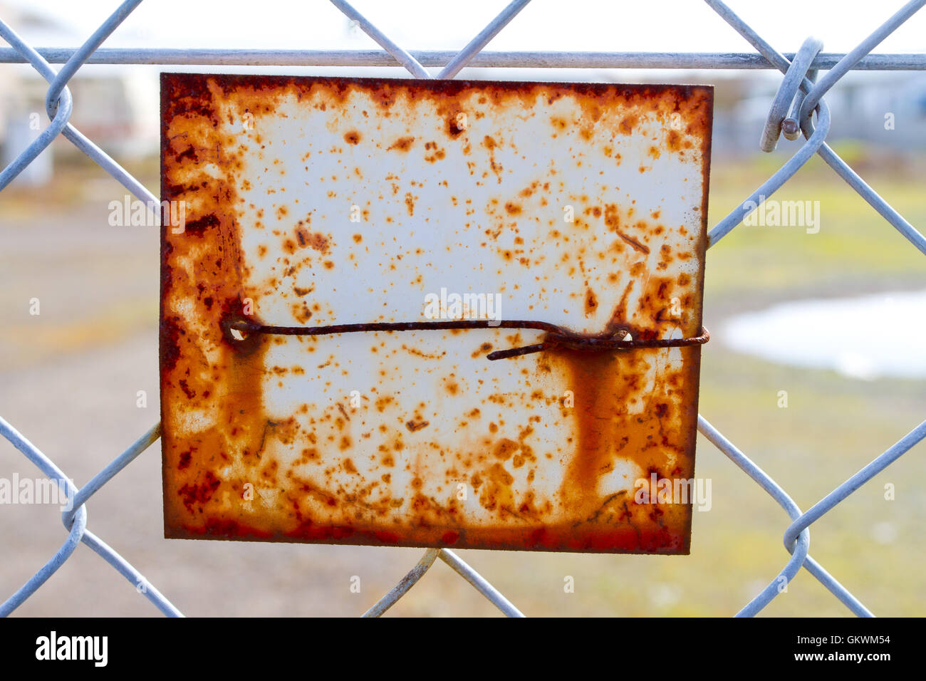 Rusted Blank Sign Tag Stock Photo - Alamy