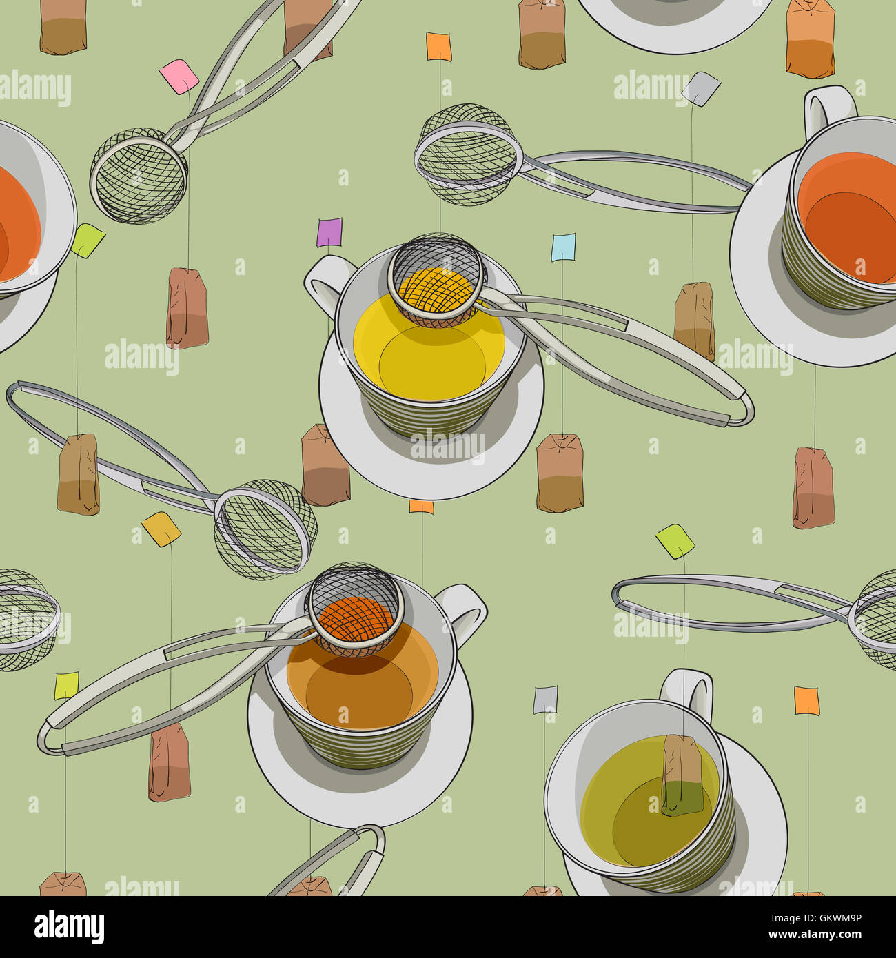 Tea bag with pattern hi-res stock photography and images - Alamy