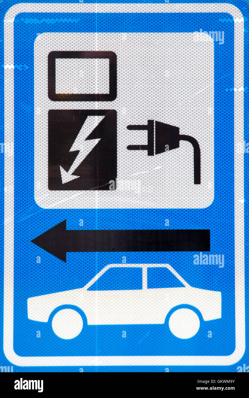 sign for loading electric car Stock Photo - Alamy