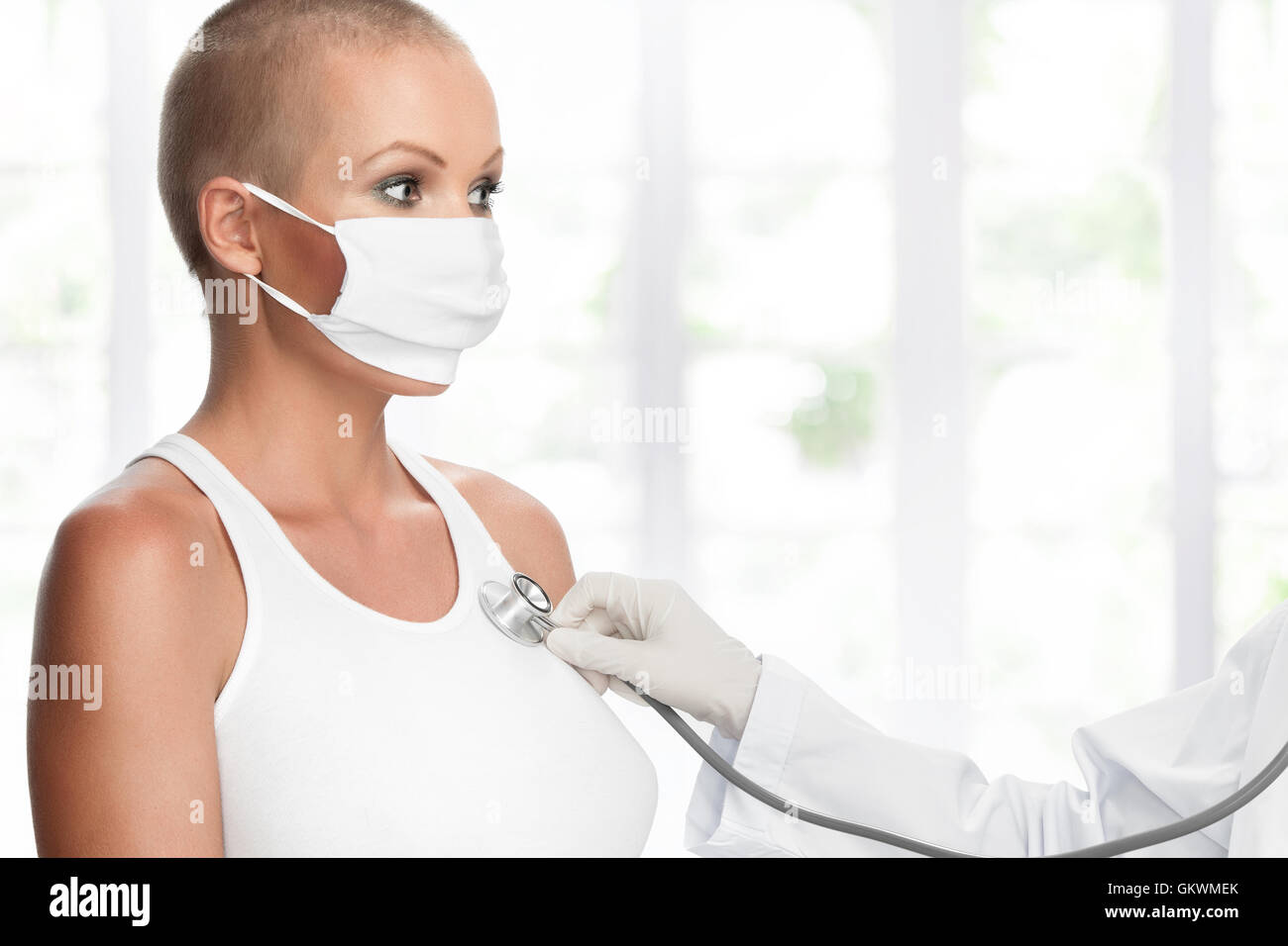 Portrait of young nice woman on medical examination Stock Photo - Alamy