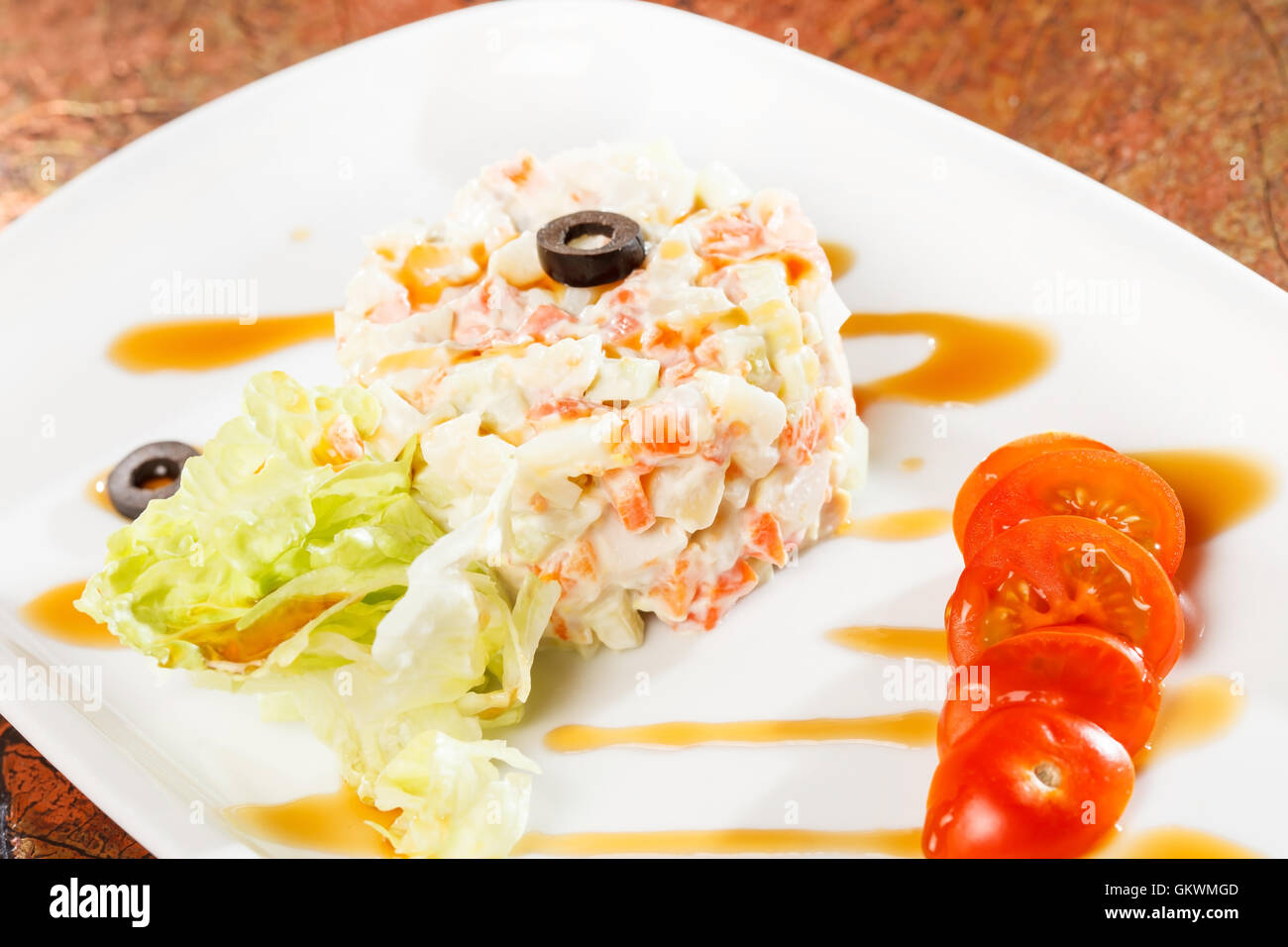 traditional Russian salad Stock Photo - Alamy