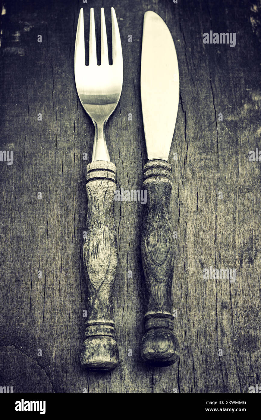 Fork and knife Stock Photo - Alamy