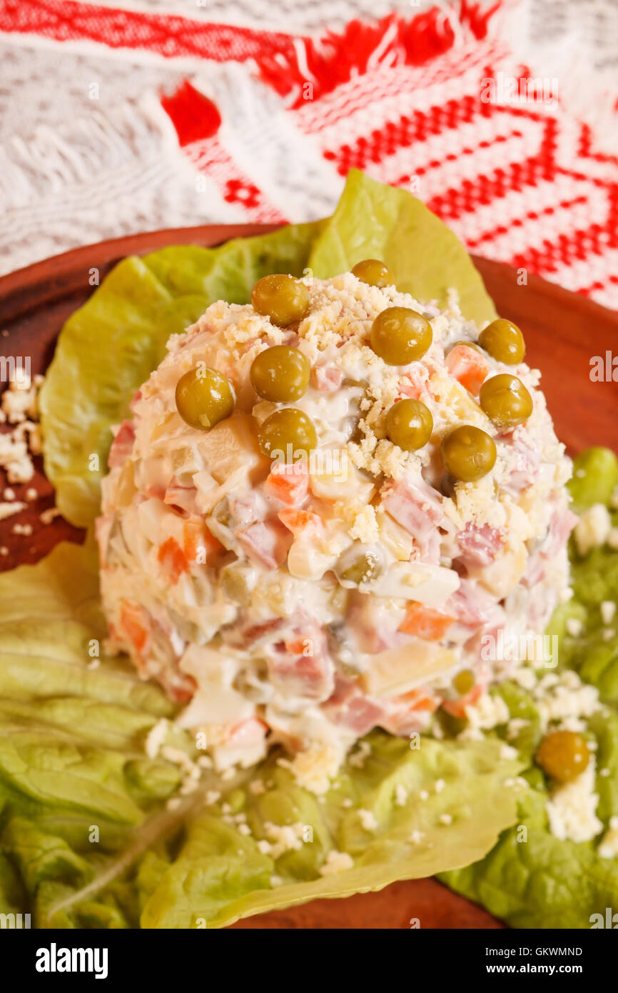 traditional Russian salad Stock Photo - Alamy
