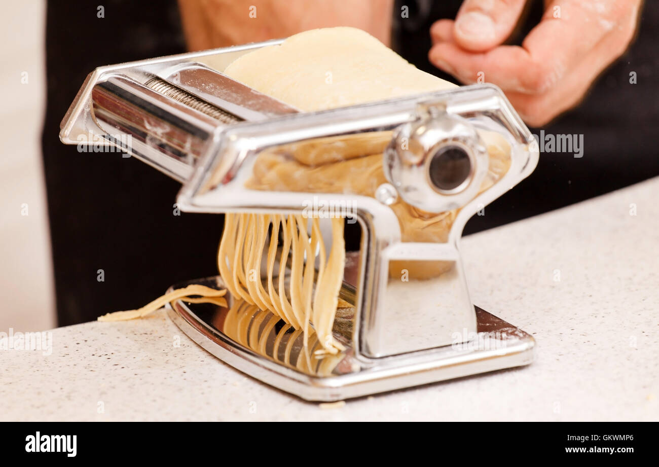 chef making pasta Stock Photo - Alamy