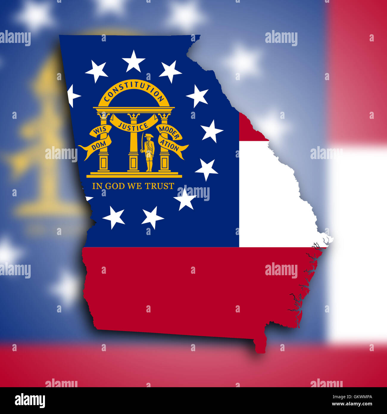 Map of Georgia Stock Photo - Alamy