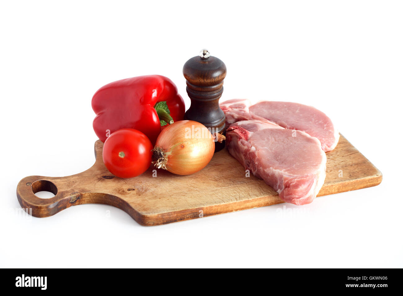 Raw Meat And Vegetables Stock Photo - Alamy