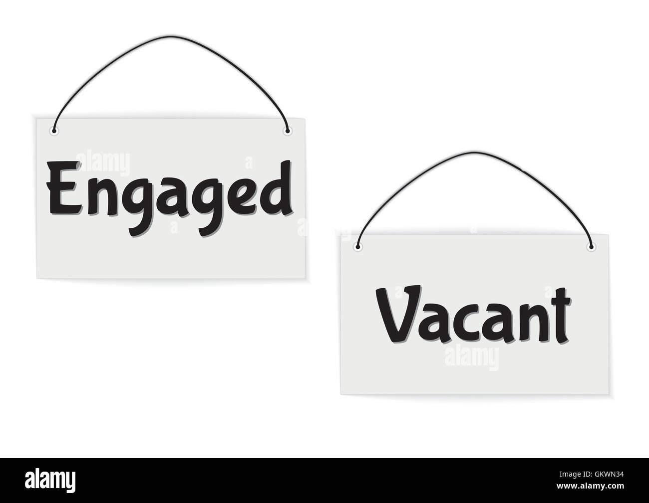 Engaged toilet sign Stock Vector Images - Alamy