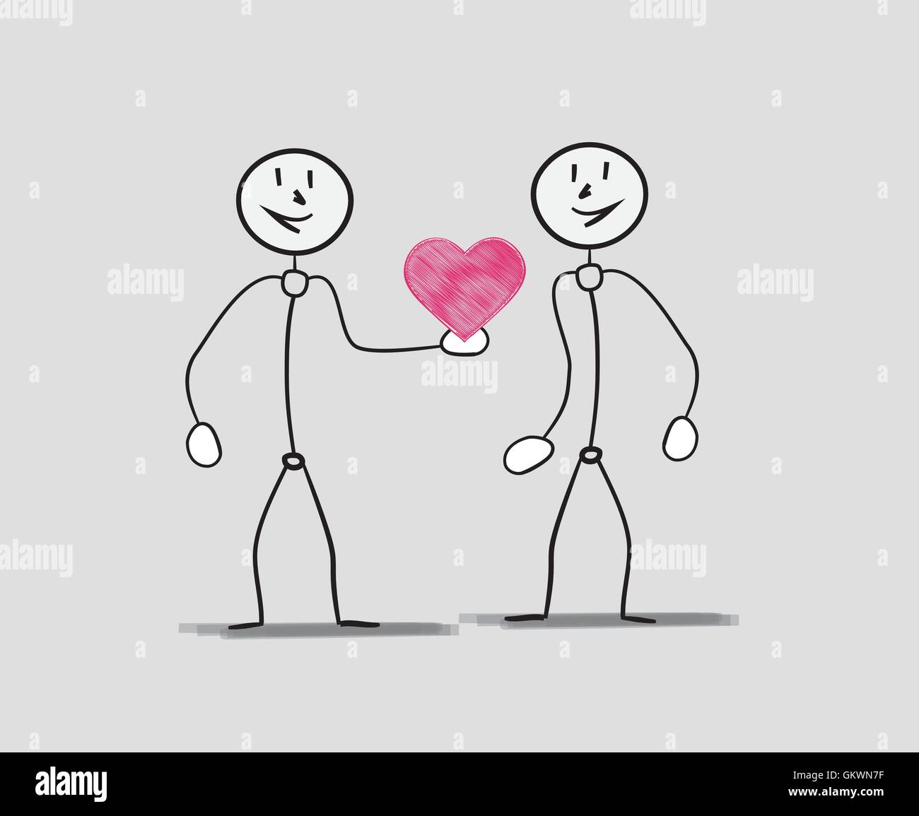 man giving his heart Stock Vector Image & Art - Alamy