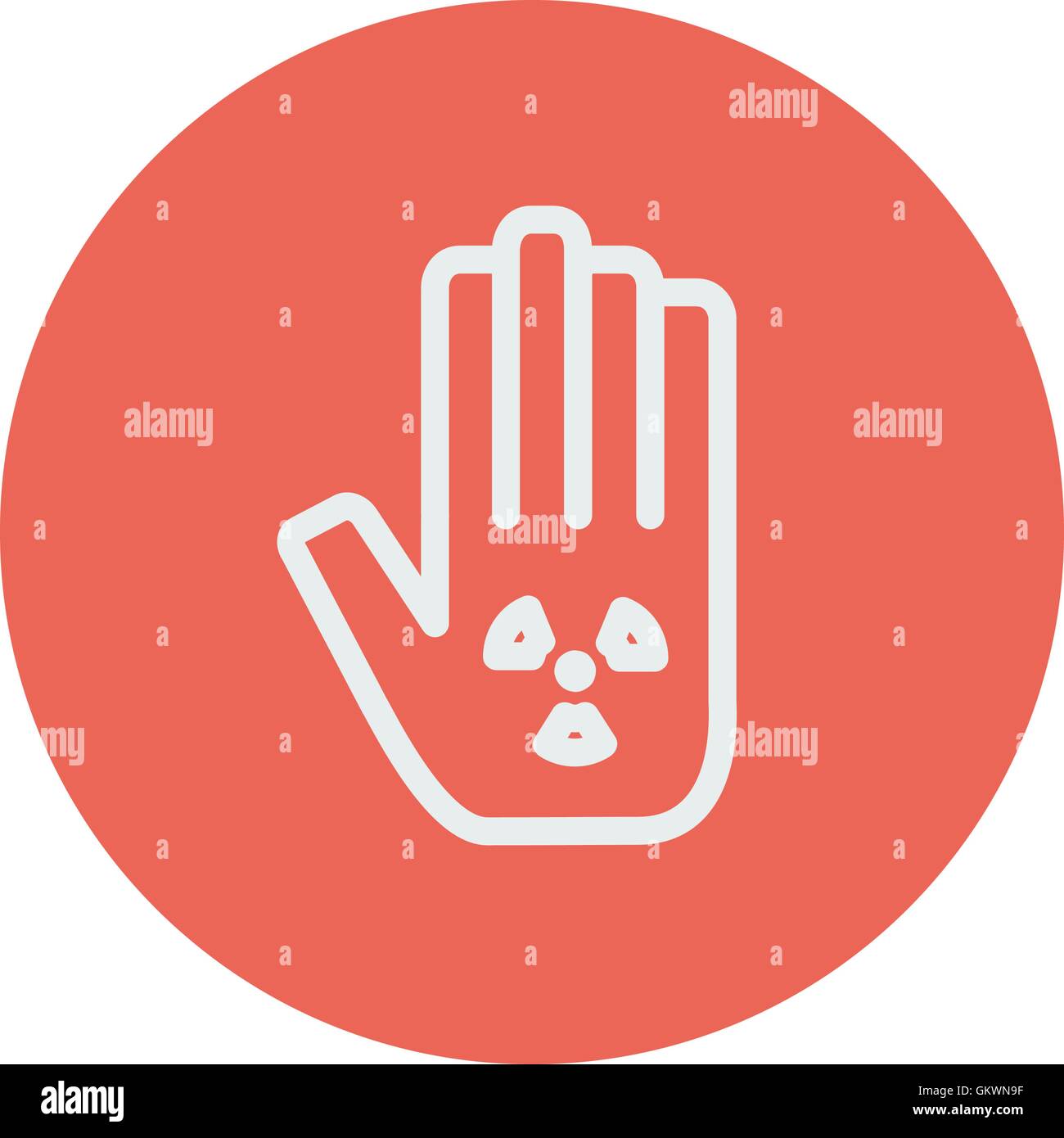 Hand and some object thin line icon Stock Vector Image & Art - Alamy