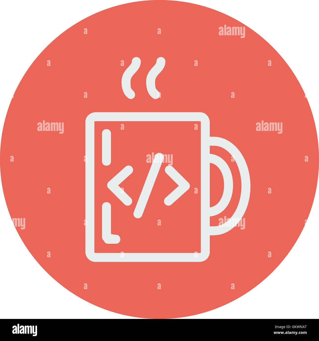 Mug hot drink outline Stock Vector Images - Alamy