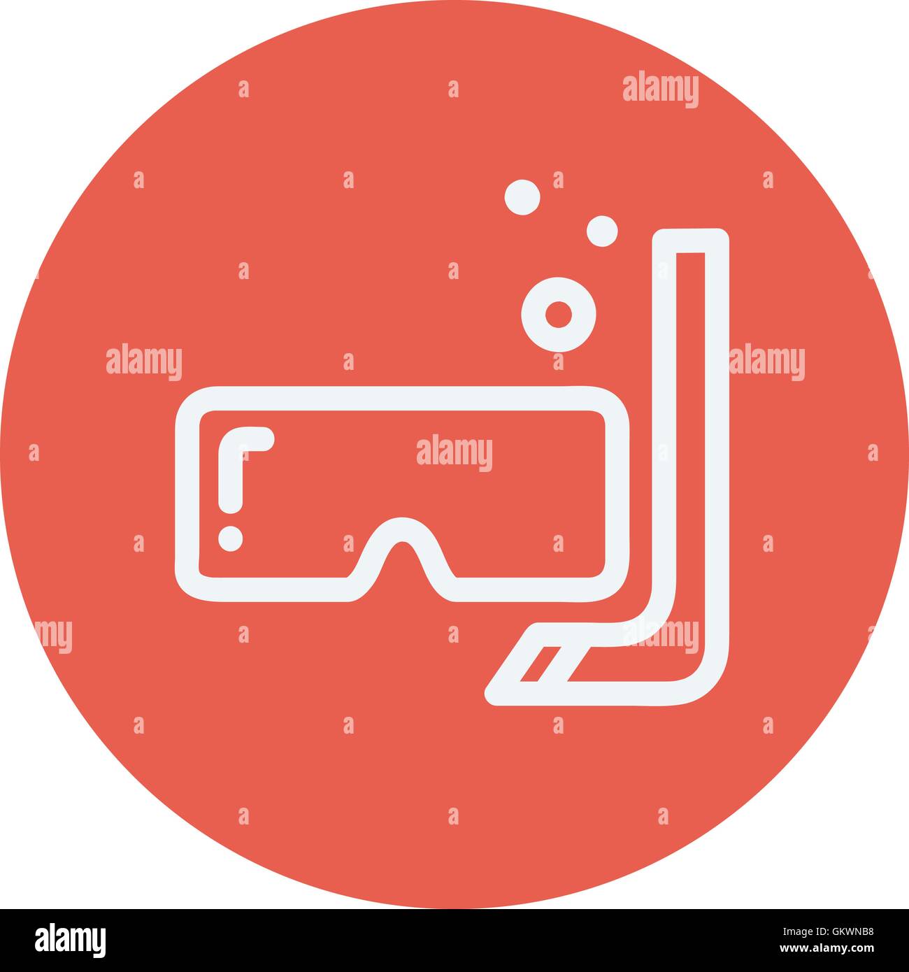 Diving mask breathing tube Stock Vector Images - Alamy