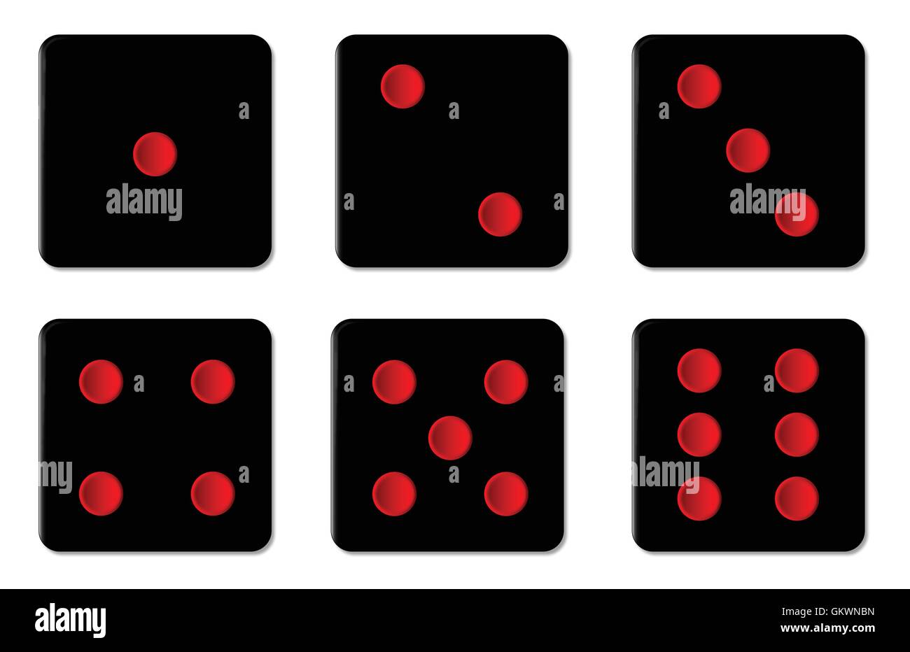 Six dice Stock Vector Images - Alamy