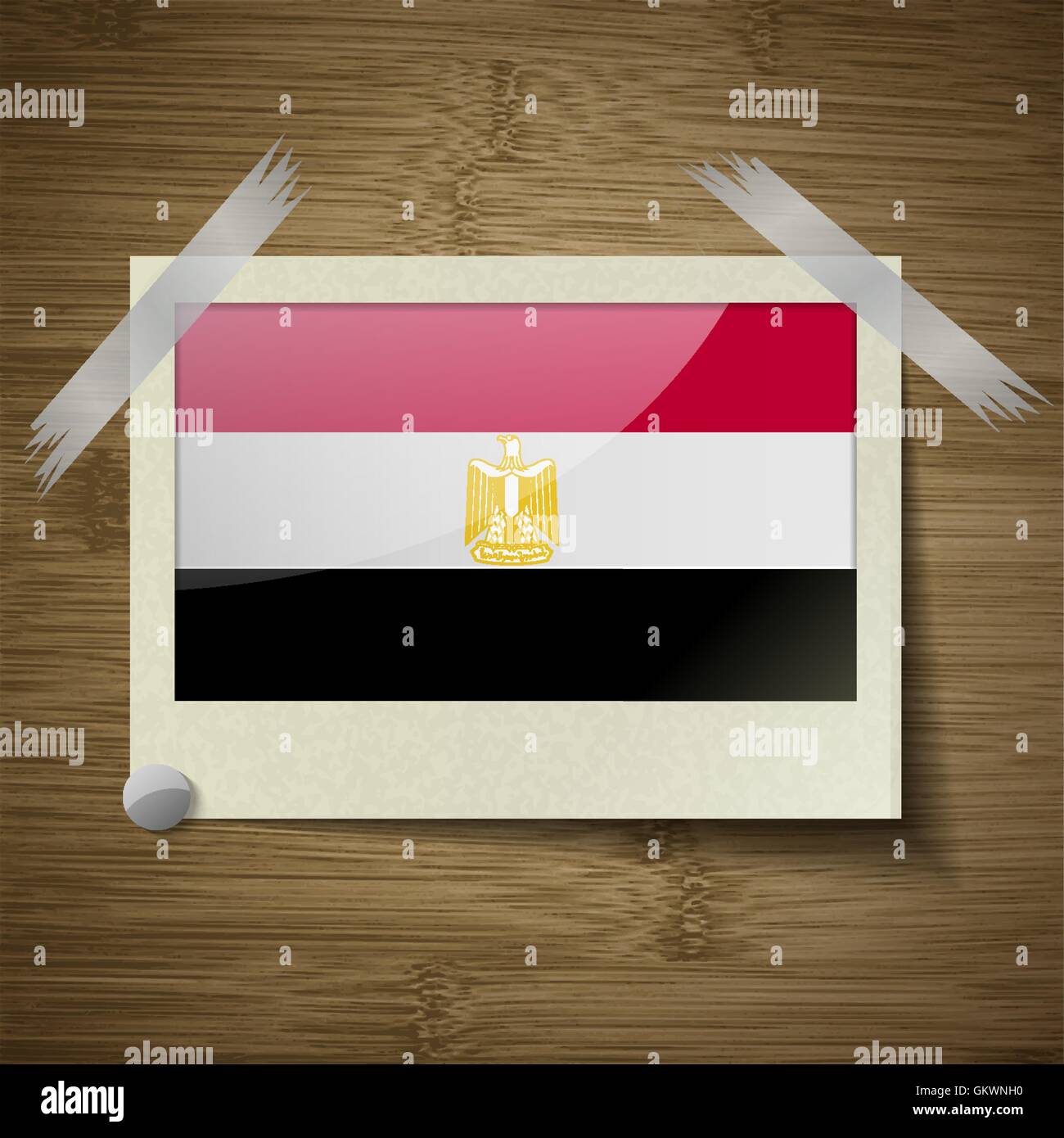Flags Egypt at frame on wooden texture. Vector Stock Vector Image & Art ...