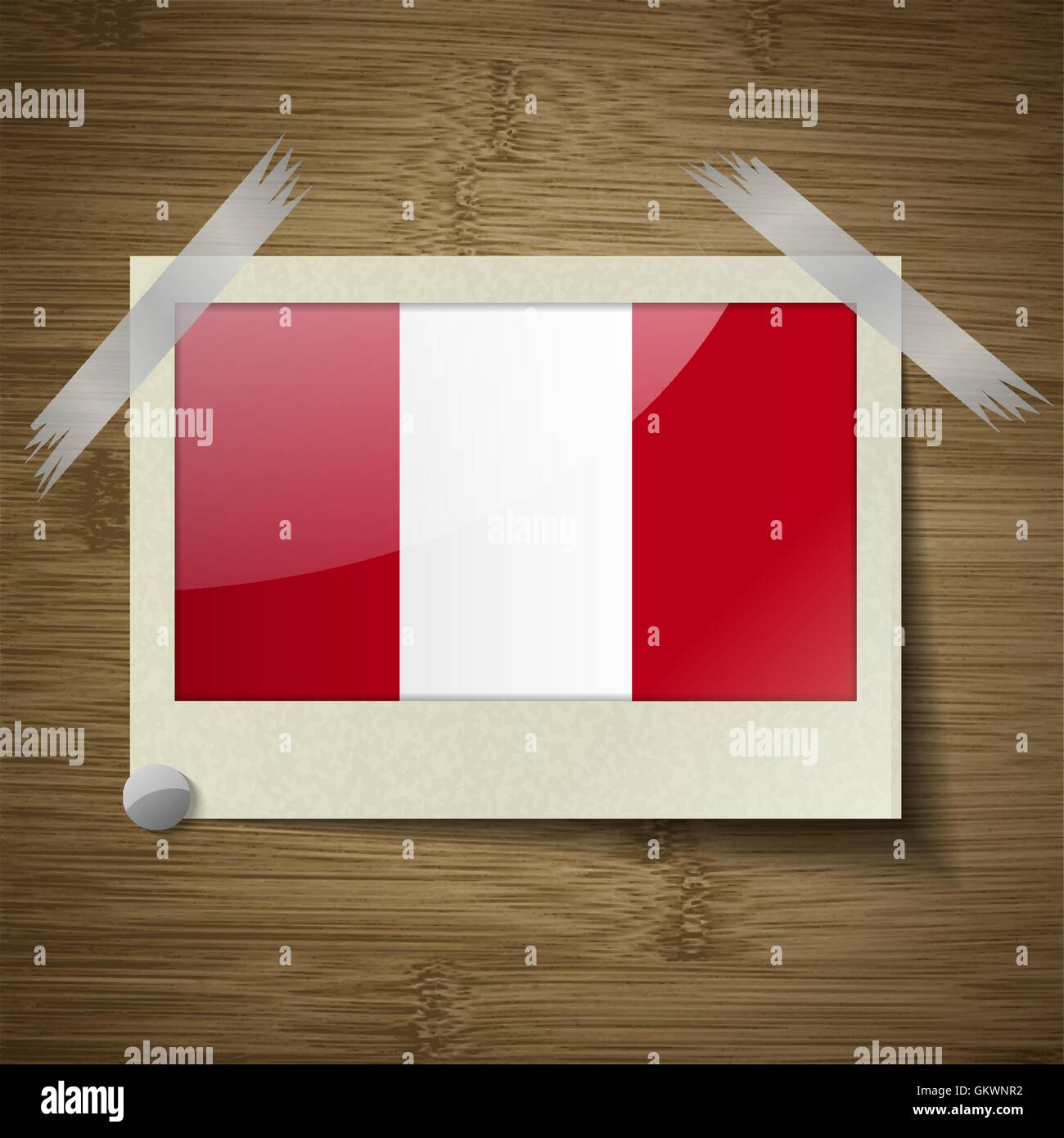 Flags Peru at frame on wooden texture. Vector Stock Vector Image & Art ...