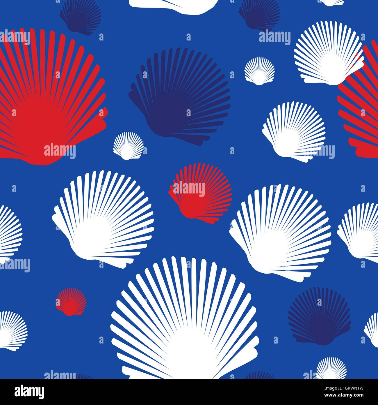 Sea scallop seashell semless pattern. Vector Stock Vector Image & Art ...