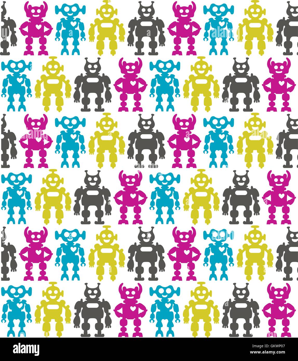 Robots. Seamless background Stock Vector Image & Art - Alamy