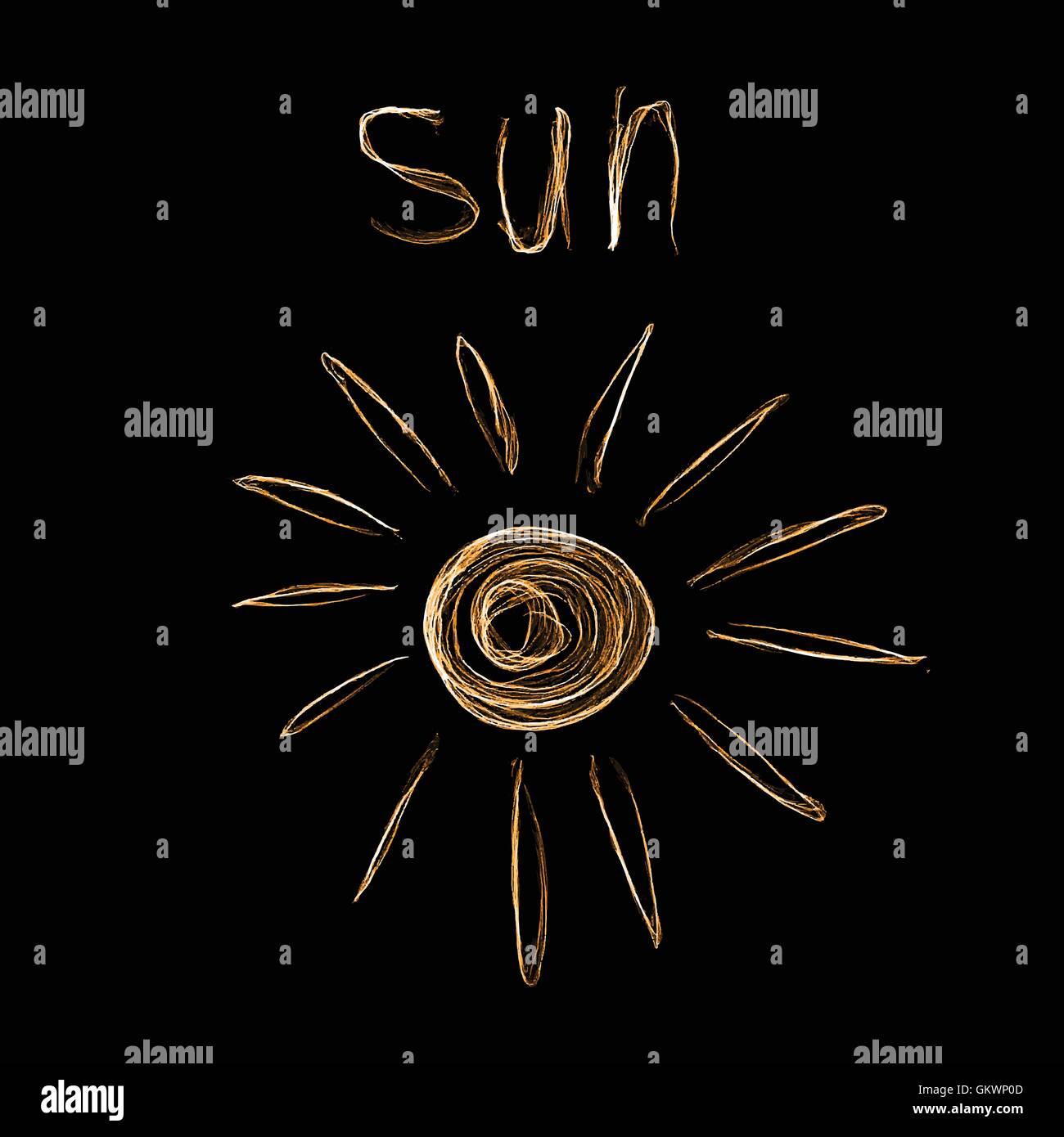 Colorful neon Sun - Abstract Vector object on a background Stock Vector ...