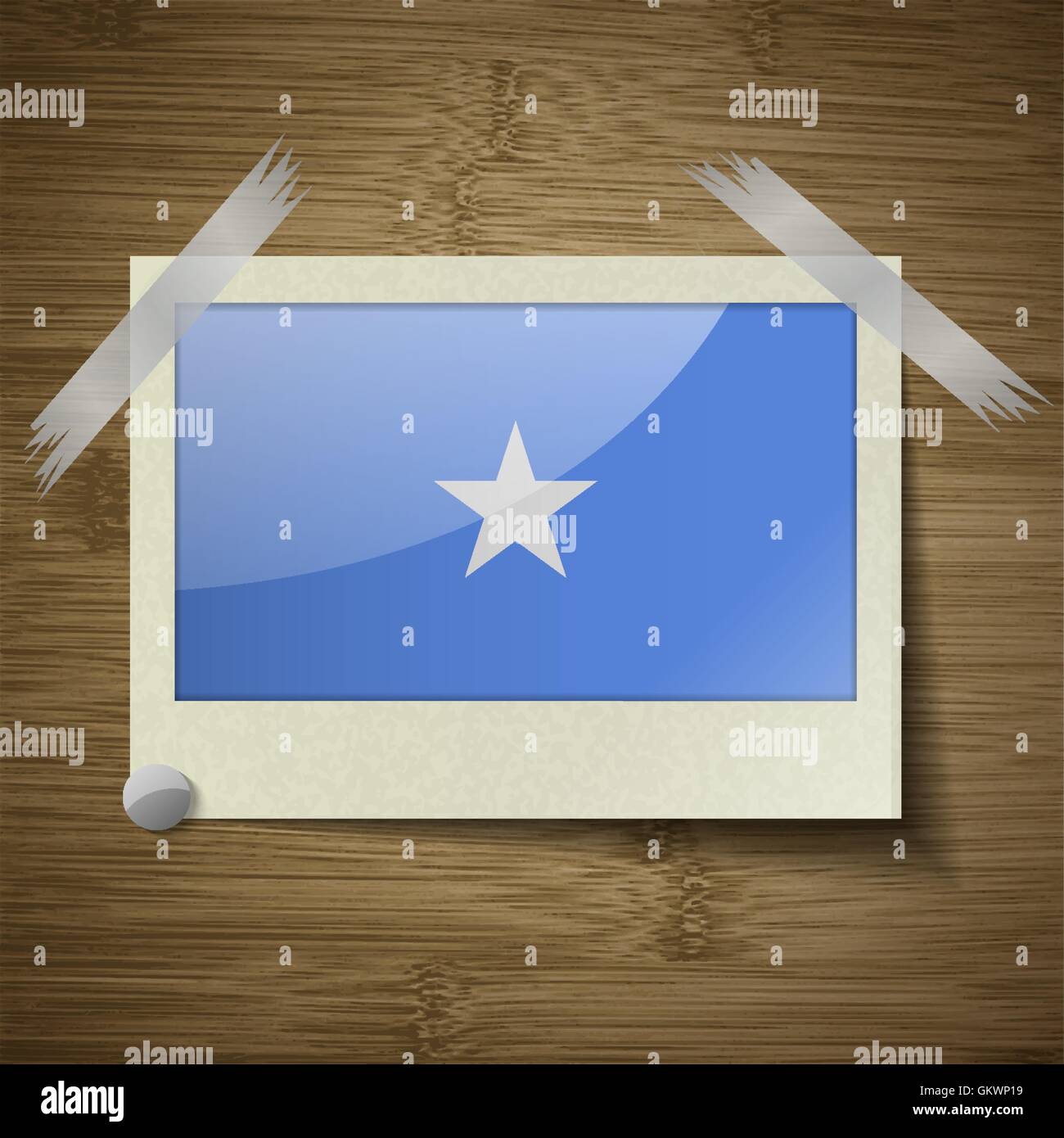 Flags Somalia at frame on wooden texture. Vector Stock Vector Image ...