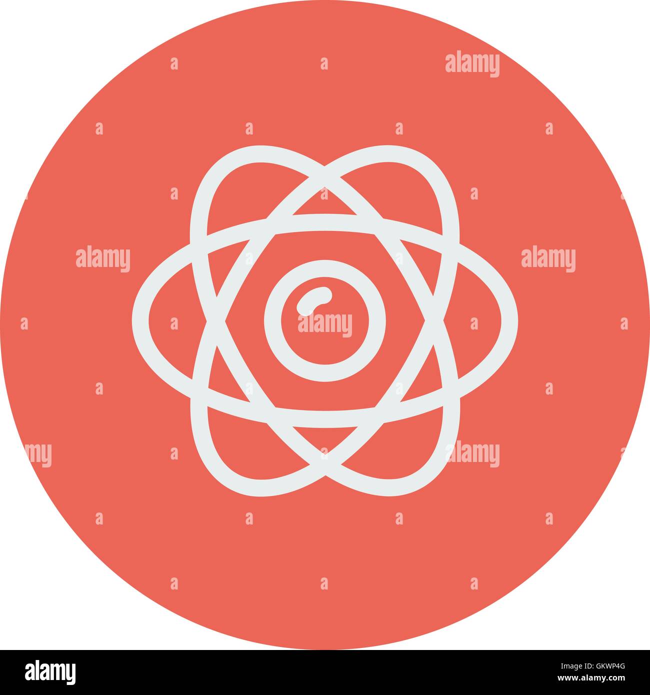 Atom icon outline vector Stock Vector Images - Alamy