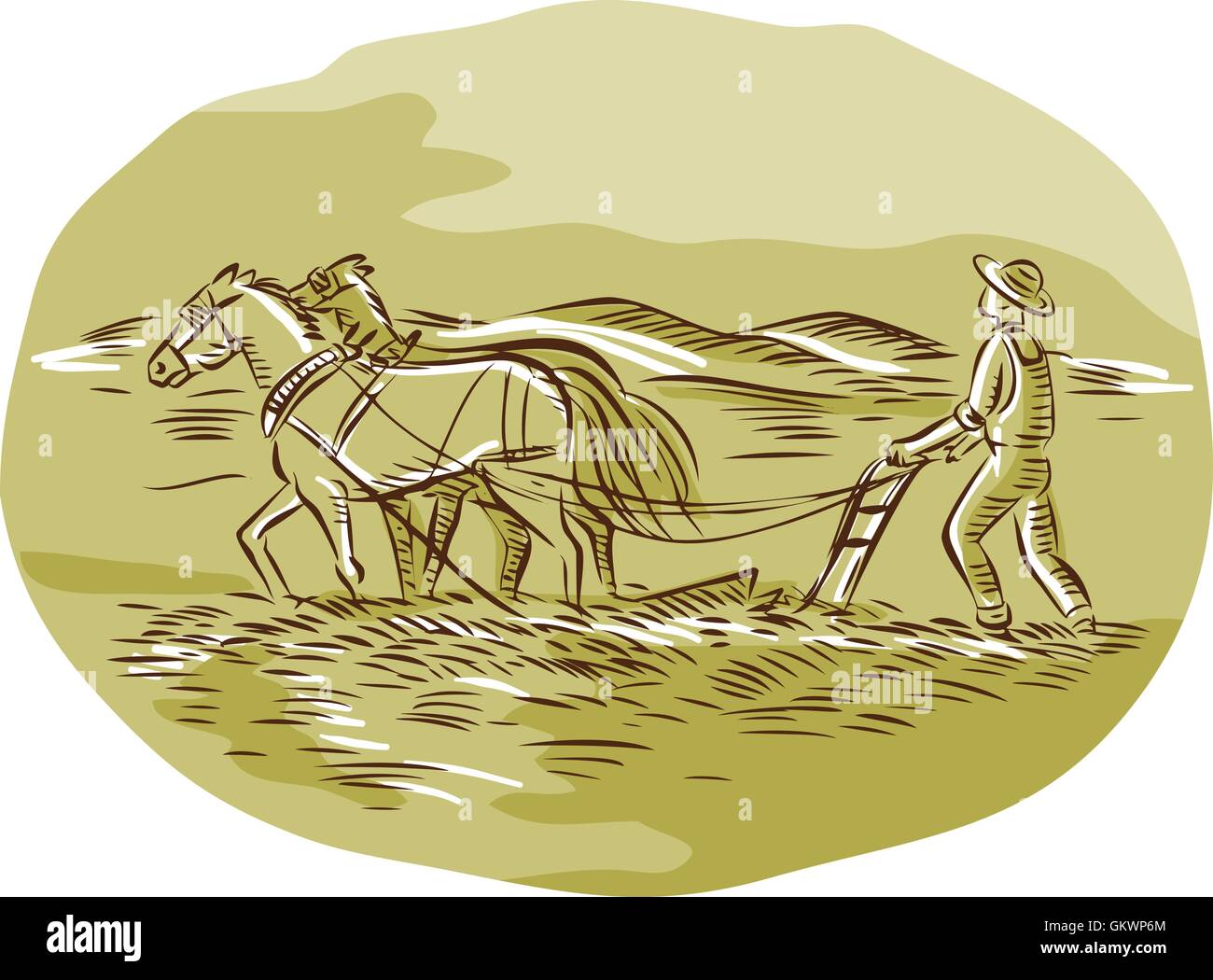 Scratch plough Stock Vector Images - Alamy