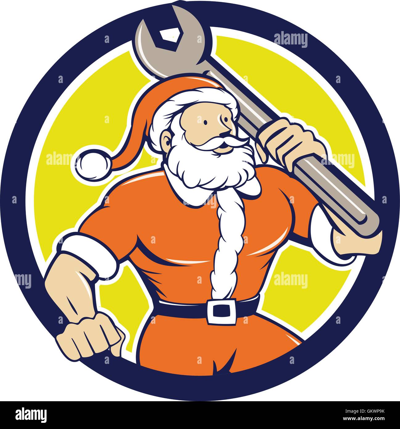 Handyman santa Stock Vector Images - Alamy