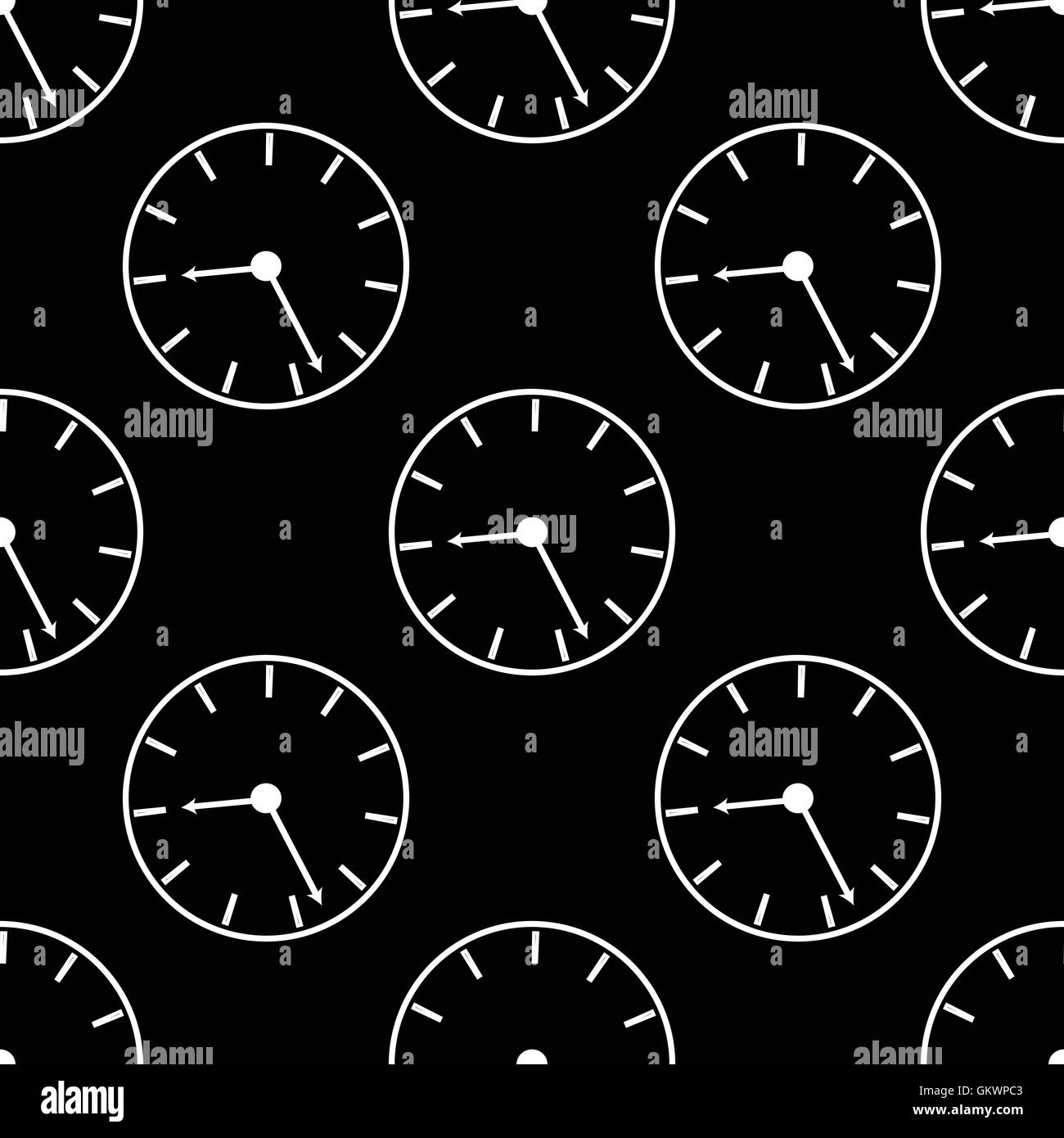 Time abstract seamless pattern. Vector illustration background Stock ...