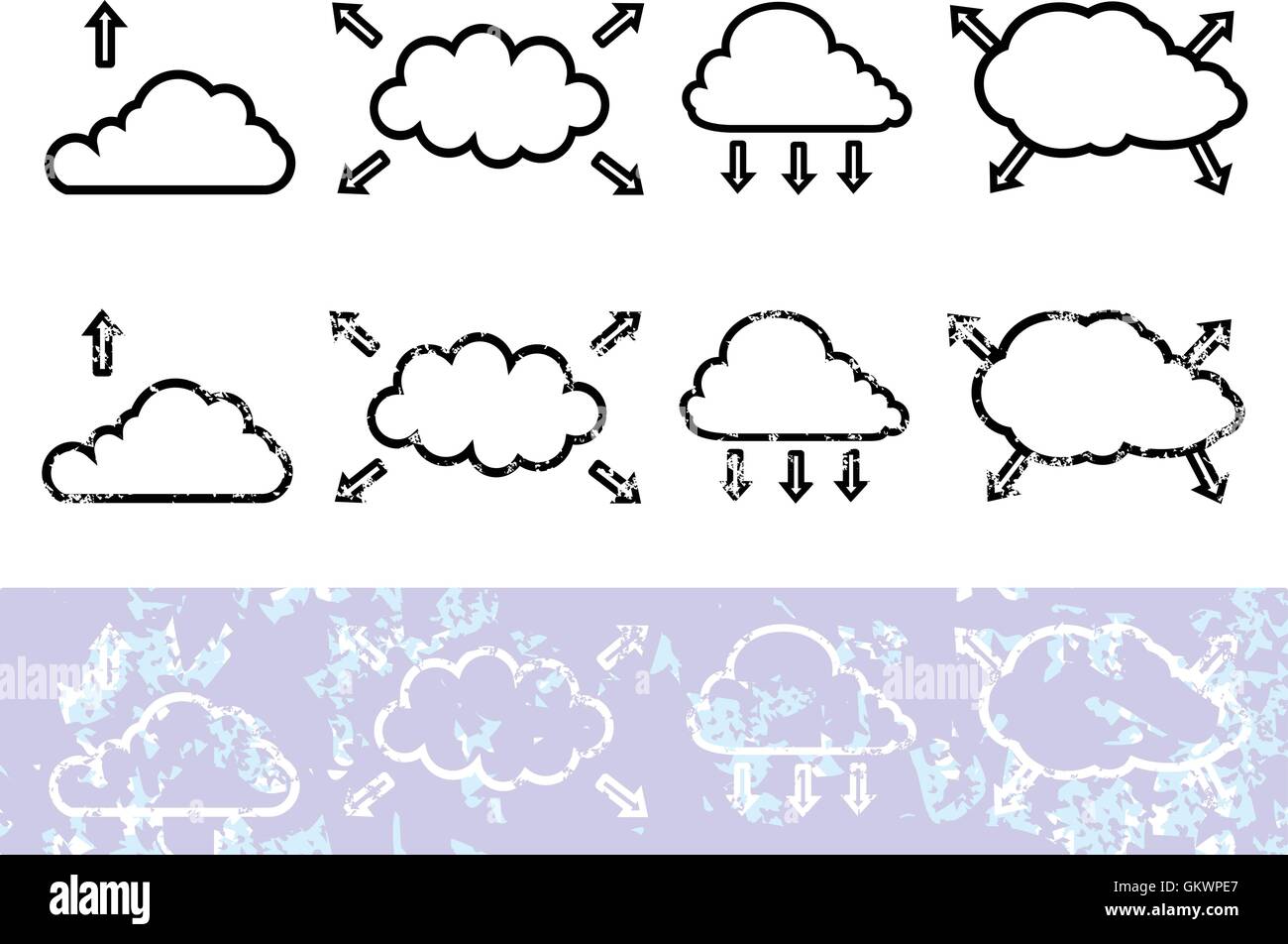 cloud with arrow Stock Vector Image & Art - Alamy