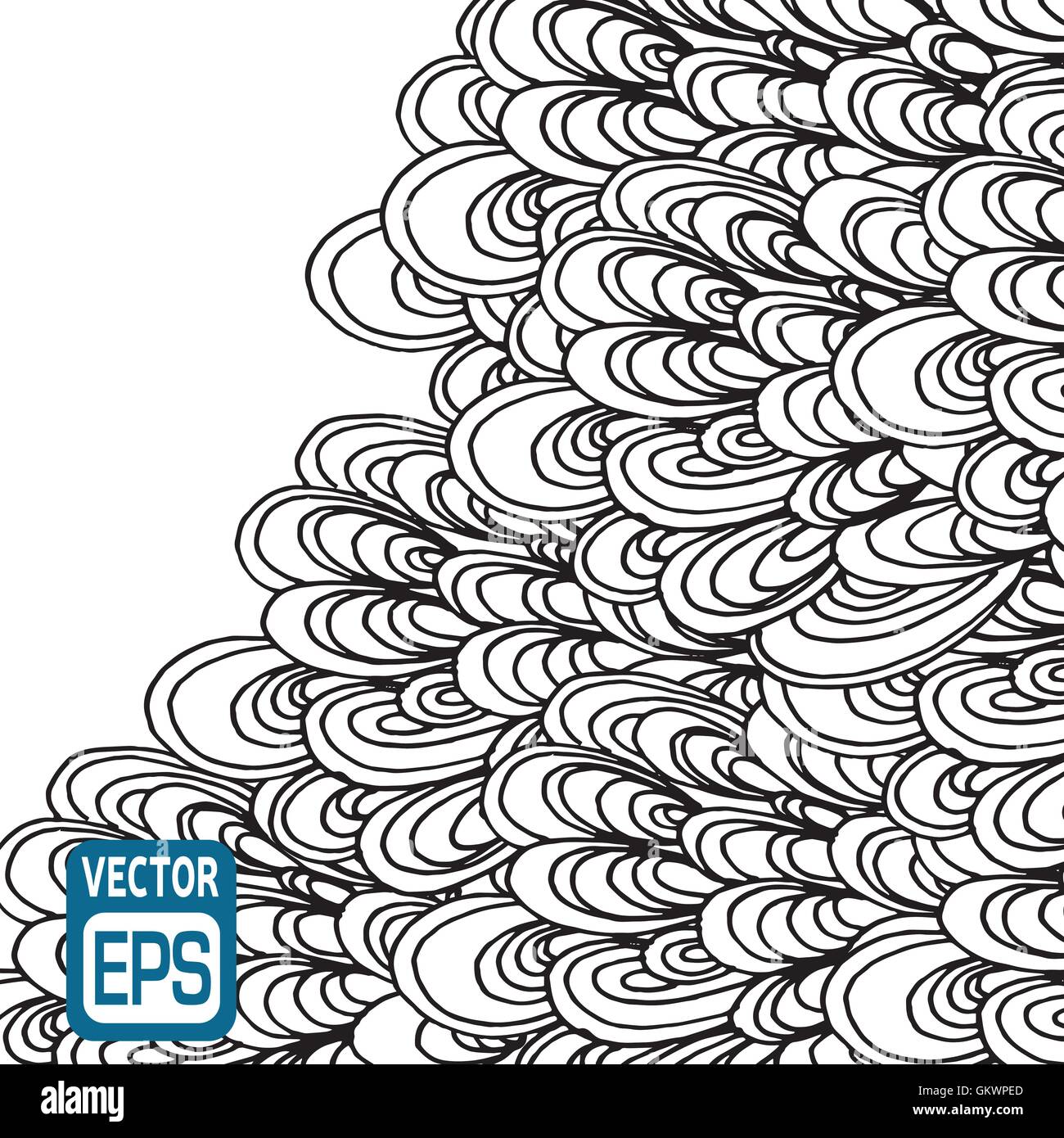 black and white hand drawn background Stock Vector Image & Art - Alamy