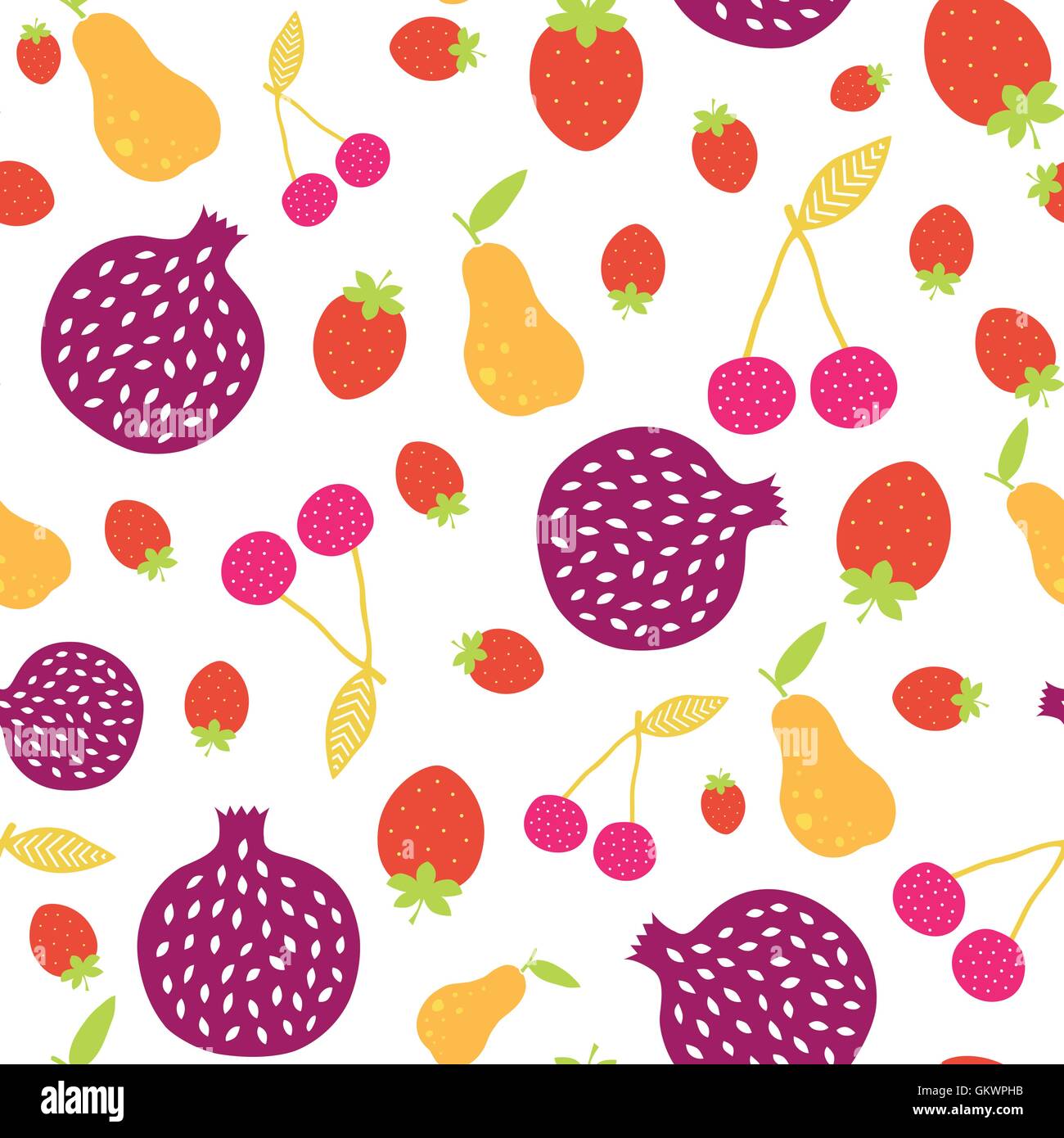 Pomegranate vector pattern Stock Vector Images - Alamy