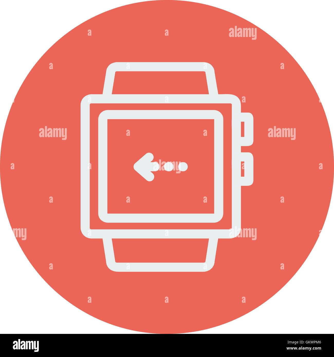 Smart watch thin line icon Stock Vector Image & Art - Alamy