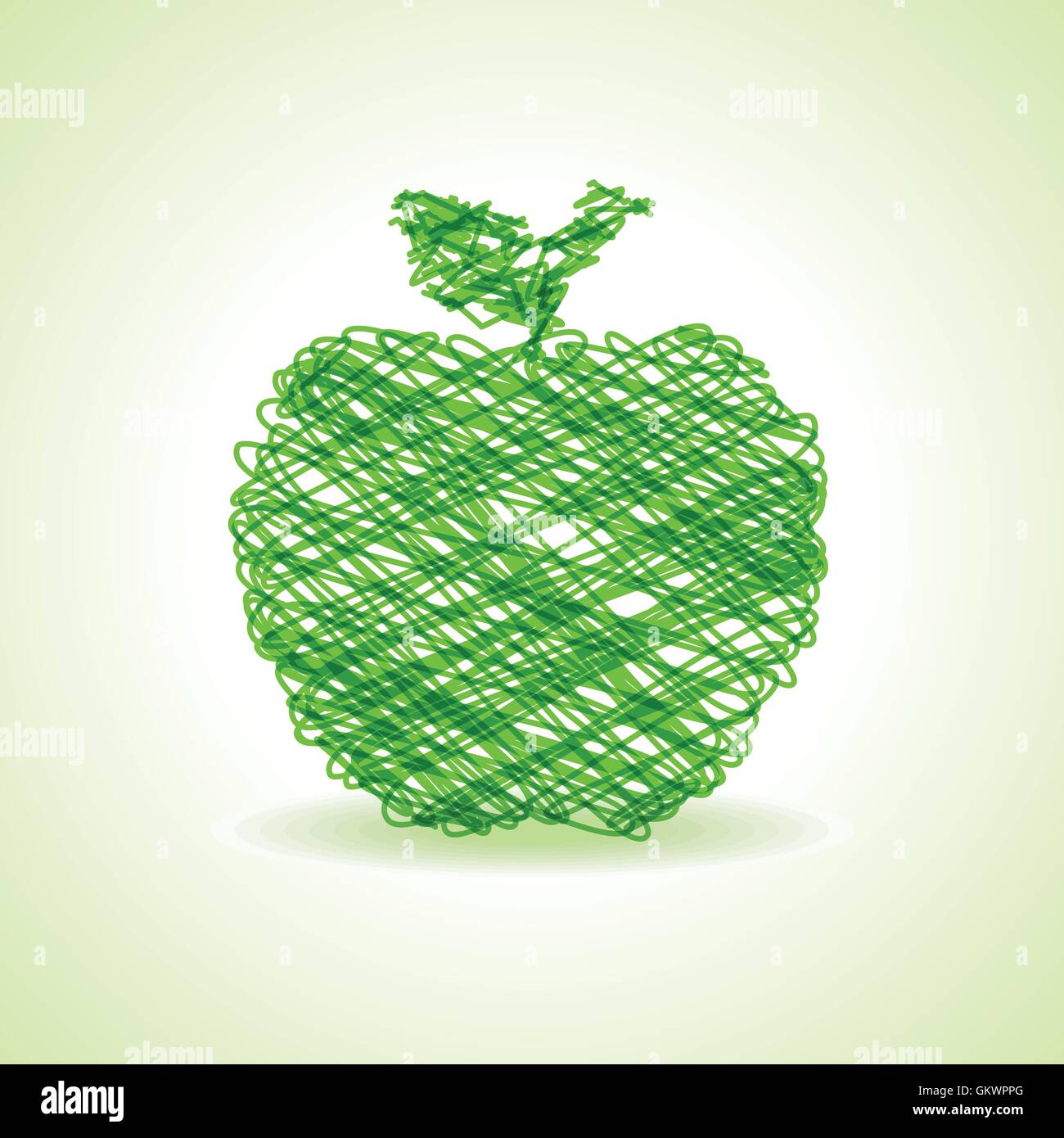 Sketched green apple design stock vector Stock Vector Image & Art - Alamy