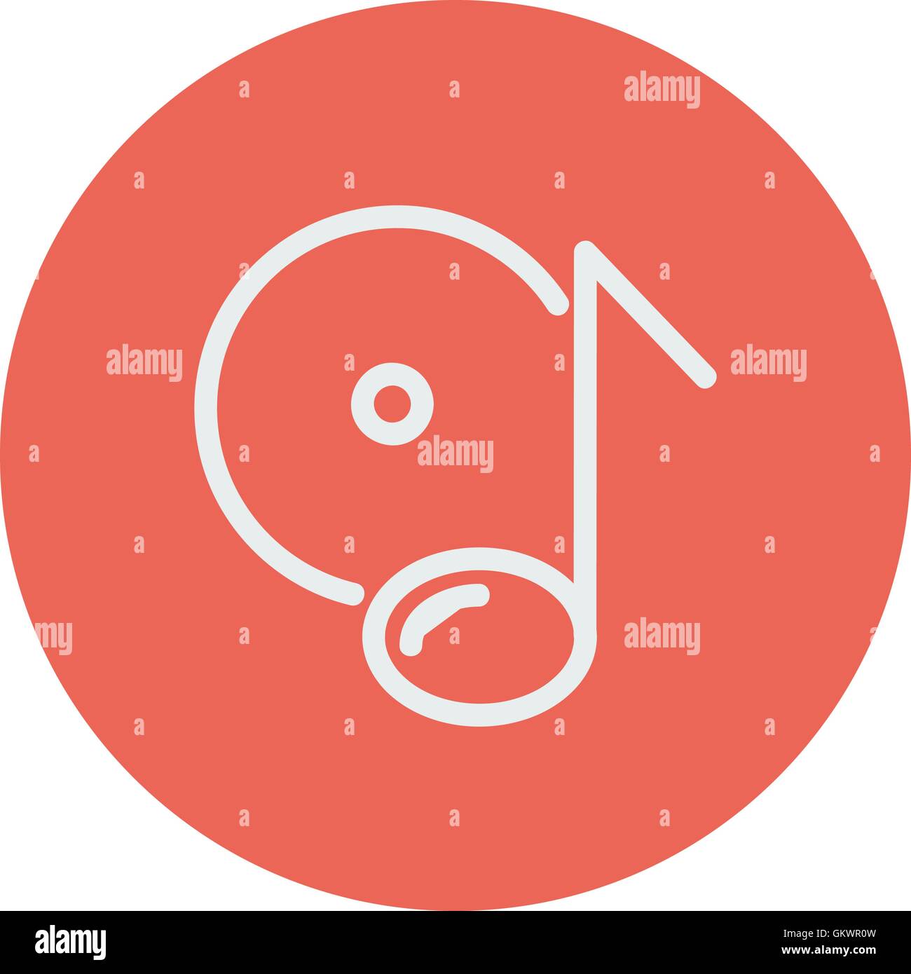 Note with phonograph record thin line icon Stock Vector Image & Art - Alamy