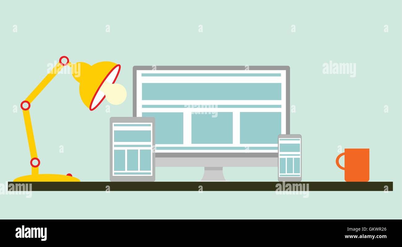 Desktop development Stock Vector Images - Alamy