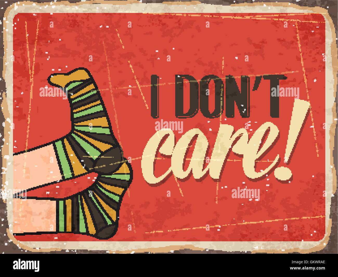 Don't care poster Stock Vector Images - Alamy