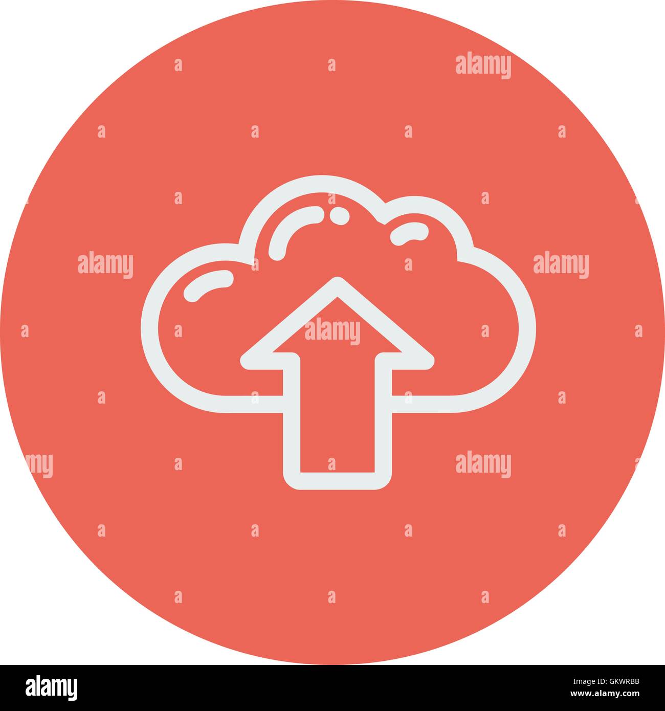 Cloud line blue icon Stock Vector Images - Alamy