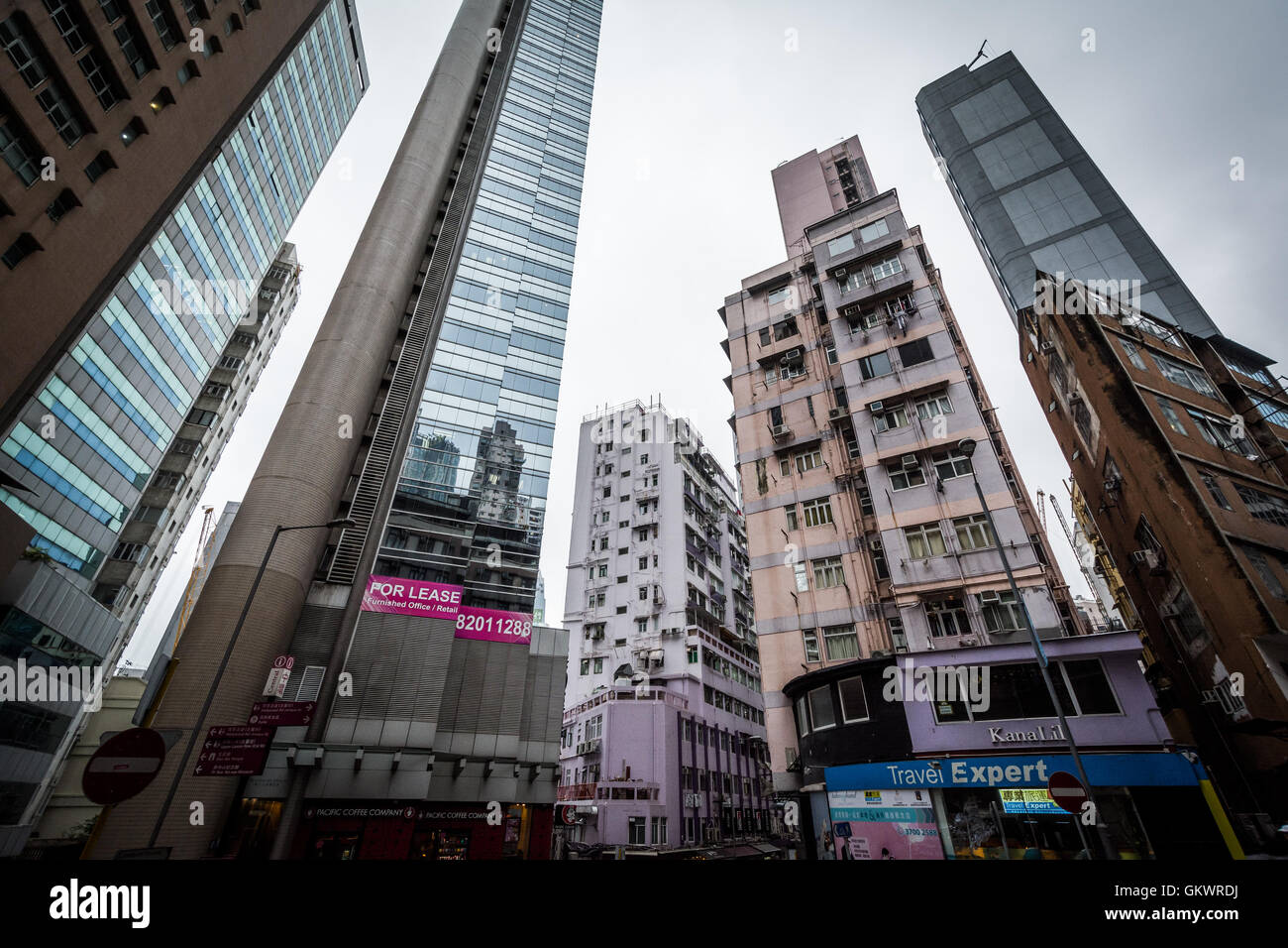 Skyscrapers at SoHo, in Hong Kong, Hong Kong Stock Photo - Alamy