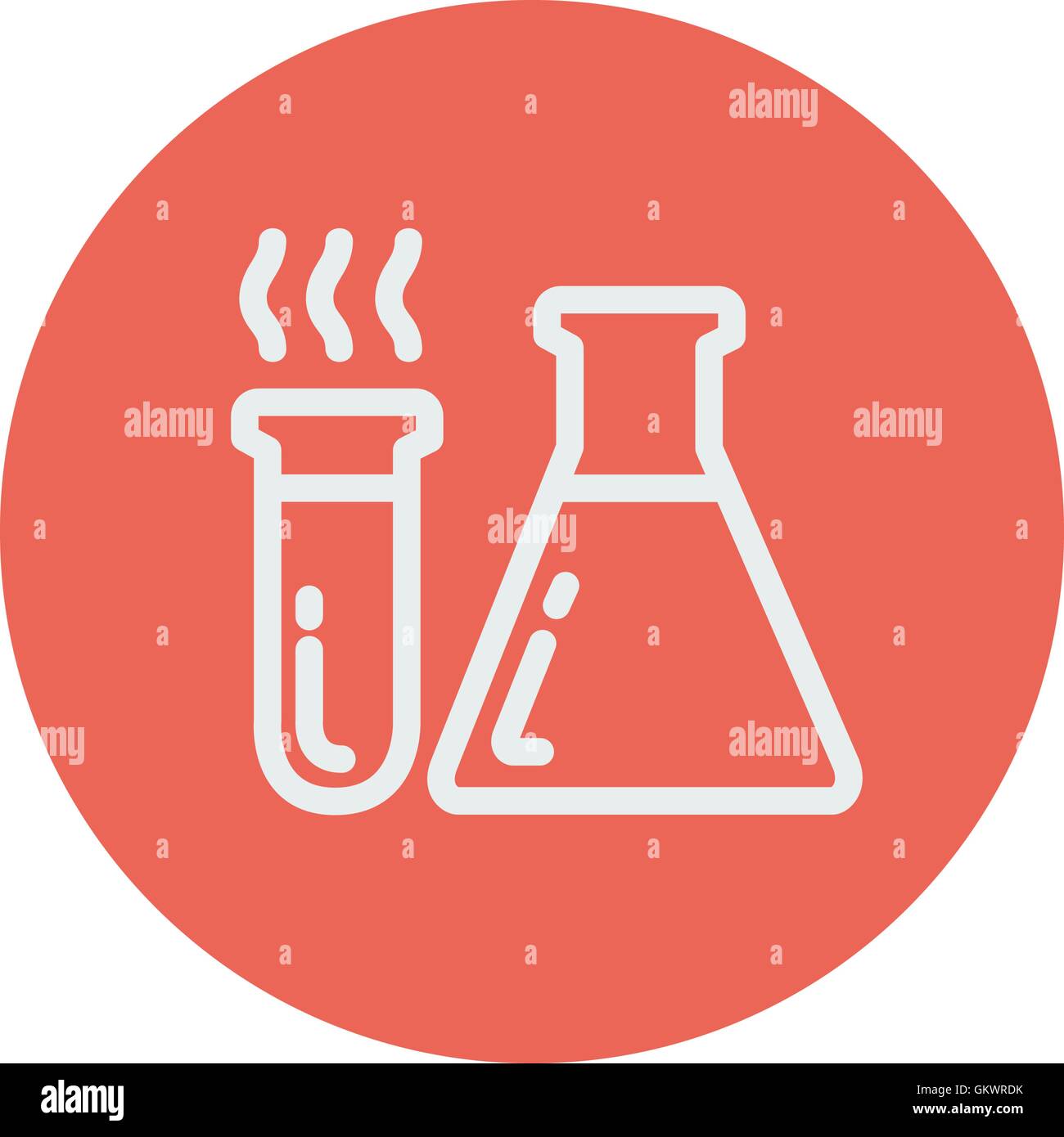 Test tube and beaker thin line icon Stock Vector Image & Art - Alamy