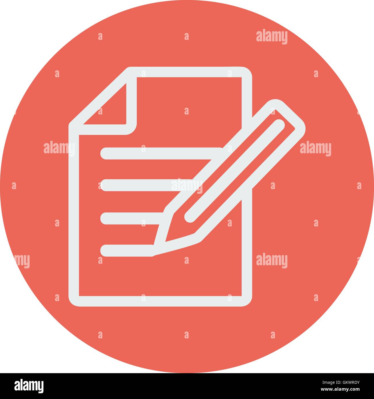 Taking note thin line icon Stock Vector Image & Art - Alamy