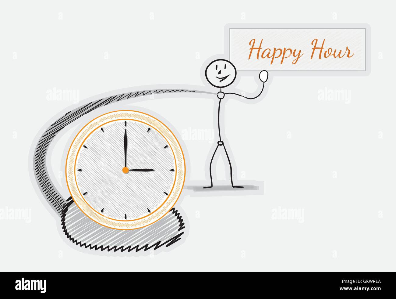 Man clock Stock Vector Images - Alamy