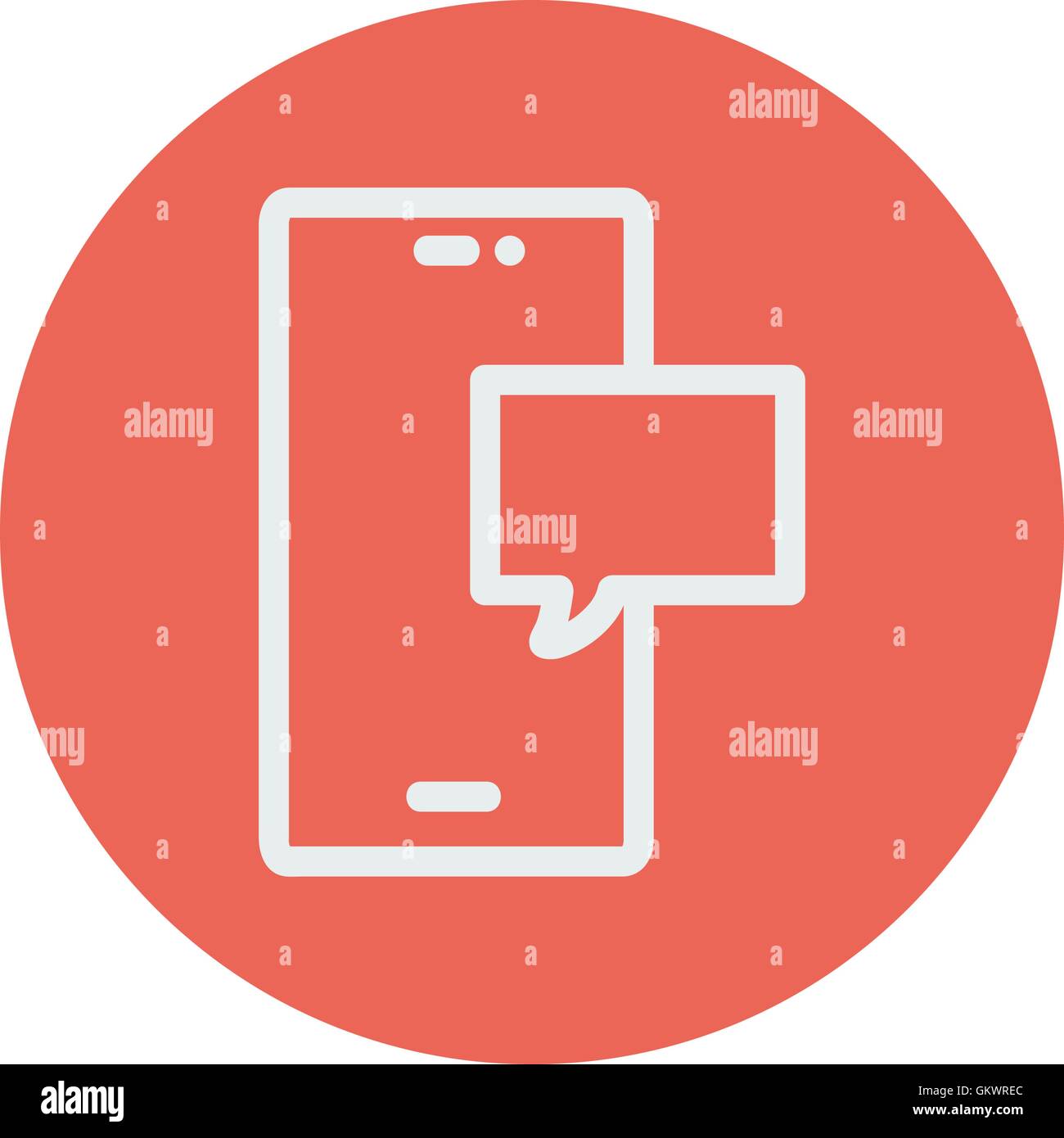 Woman chat bubble smartphone Stock Vector Images - Alamy