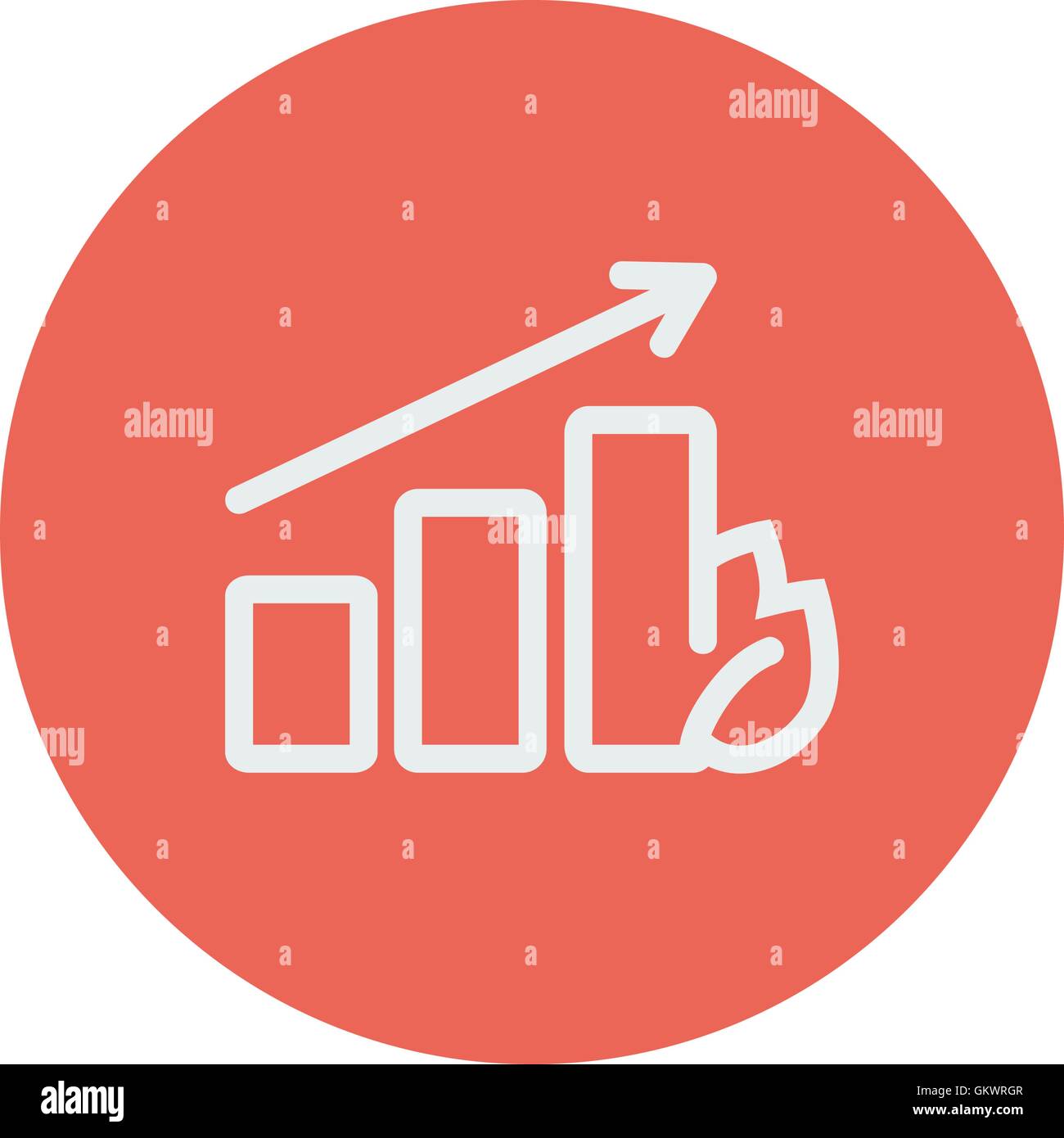 Growing graph icon linear hi-res stock photography and images - Alamy