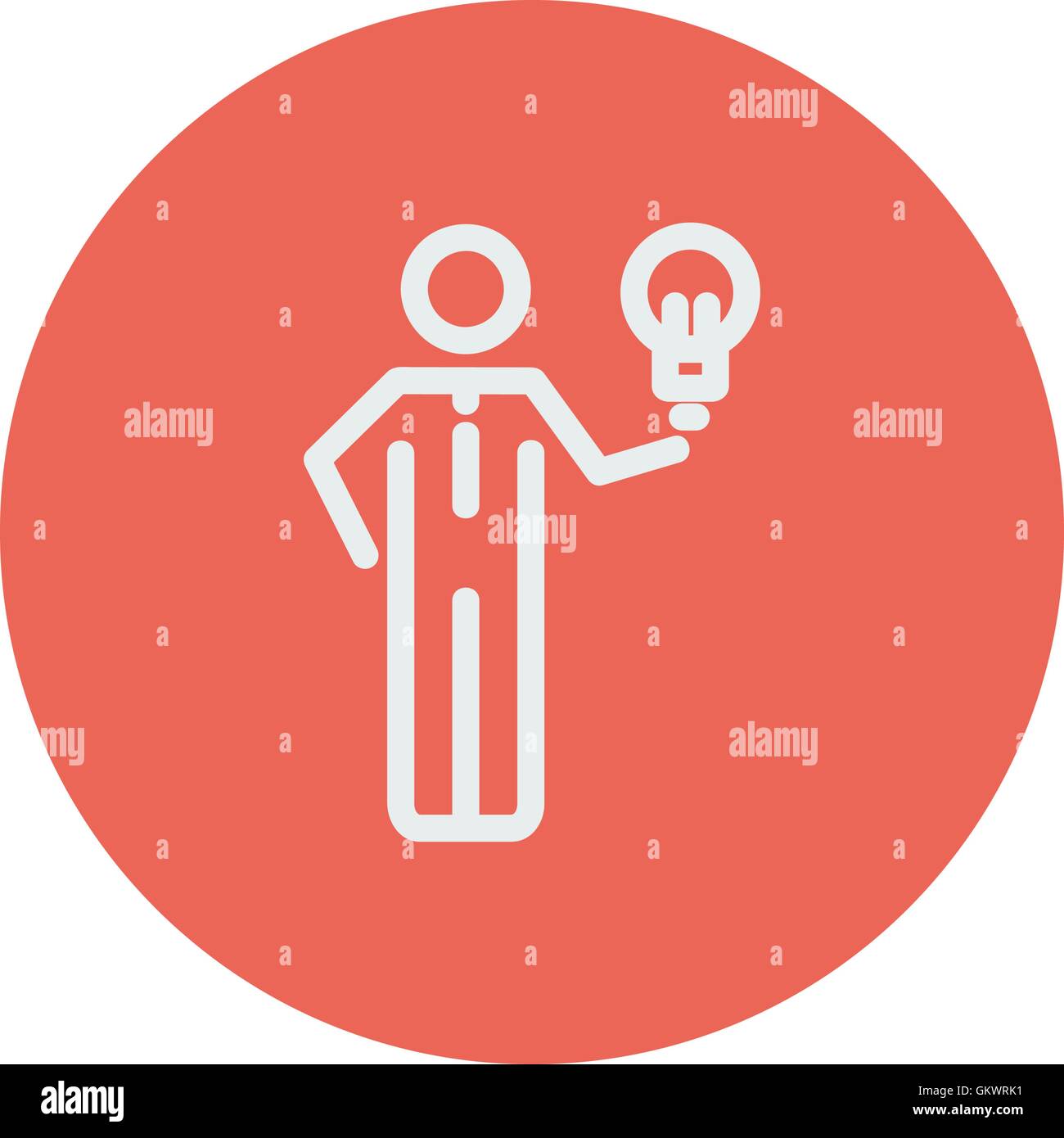 Cartoon illustration idea man light hi-res stock photography and images ...