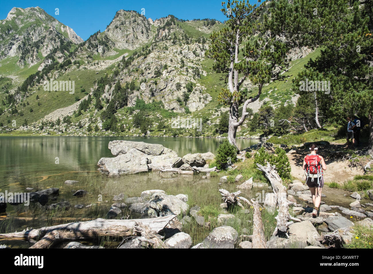 Summer hiking in Ariege area of Pyrenees,South of France. Hiking to ...