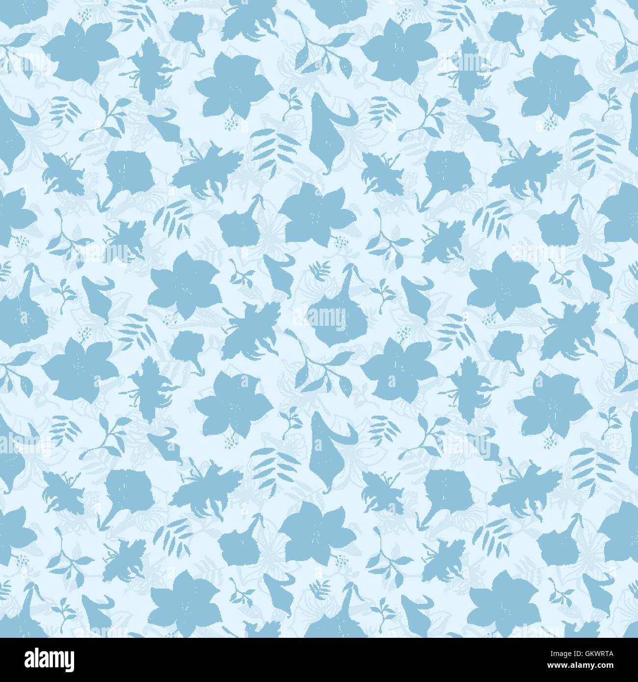 Blue vector tropical seamless Stock Vector Images - Alamy